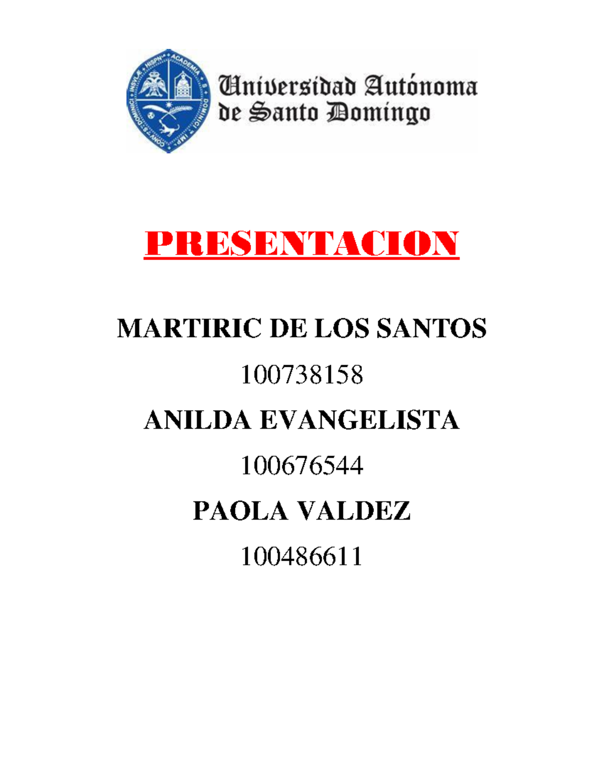 Anilda Evangelista Ventura 1393437 0 - PRESENTACION MARTIRIC DE LOS ...