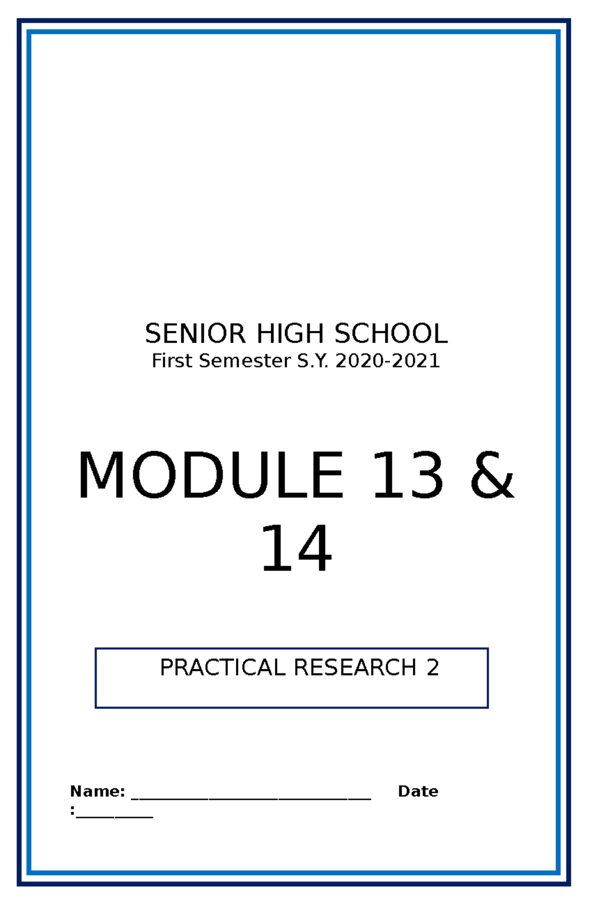 Quarter-2-Module-13-and-14 - SENIOR HIGH SCHOOL First Semester S. 2020 ...