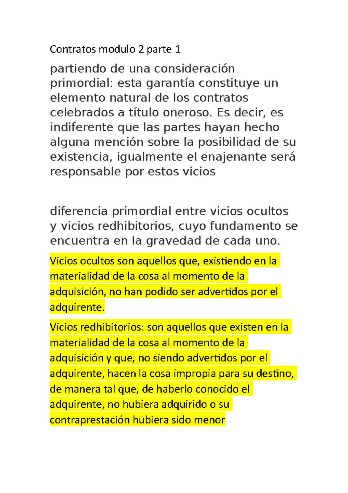 Contratos modulo 2 parte 1,2,3,4 - Contratos modulo 2 parte 1 partiendo de una consideración ...