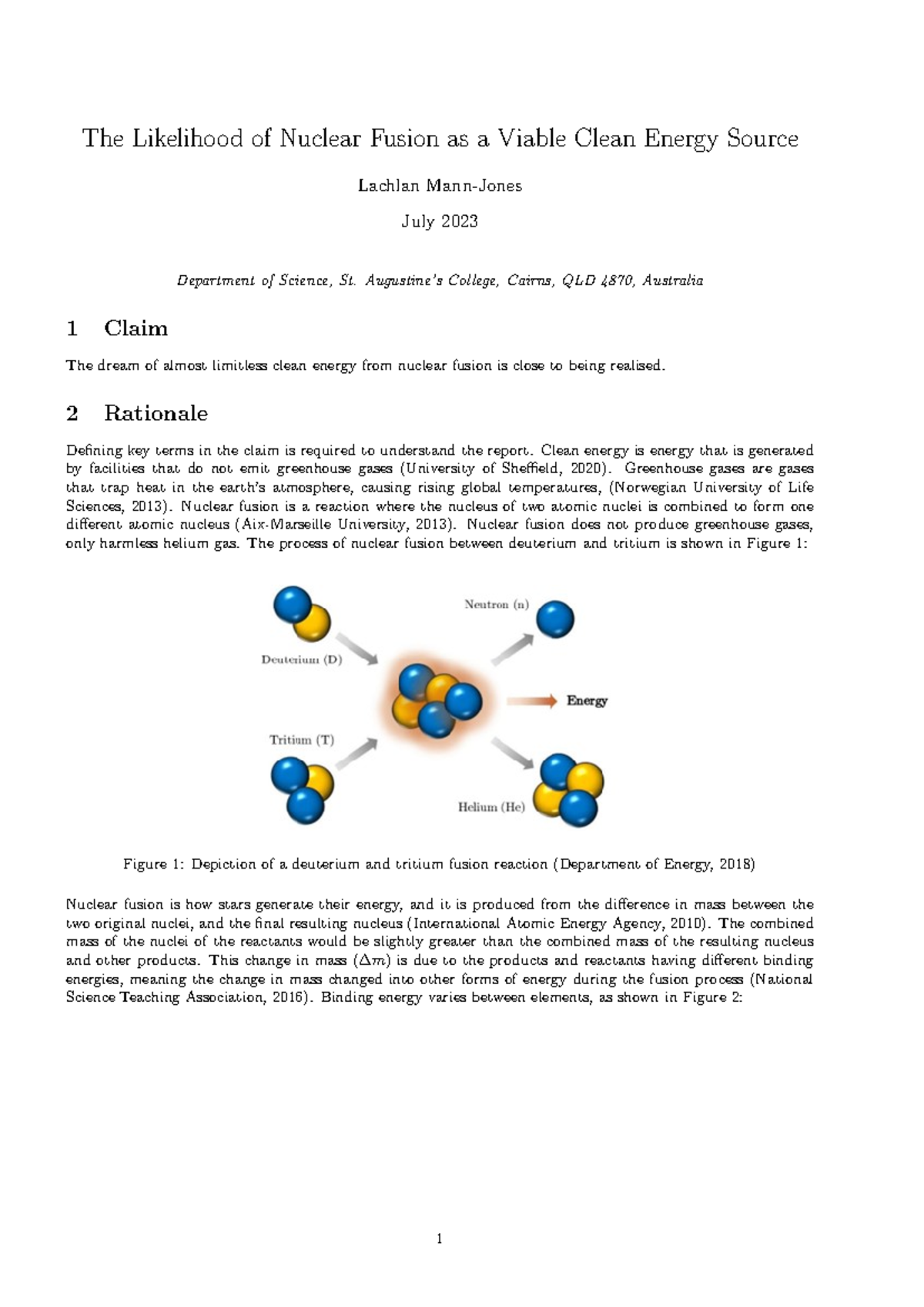 The Likelihood of Nuclear Fusion as a Viable Clean Energy Source ...
