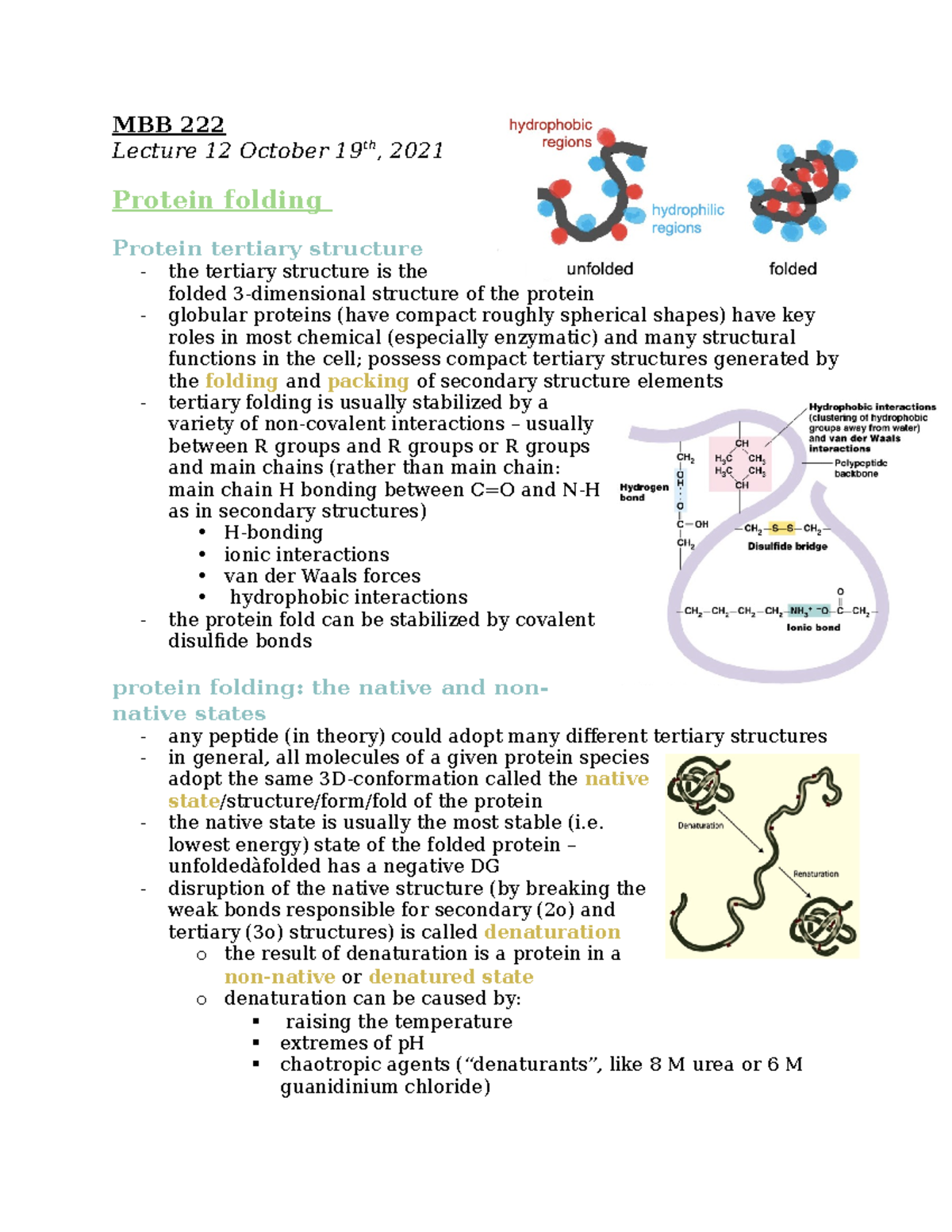 Mbb 222 lecture `12 notes in detail - Mbb 222 - SFU - Studocu