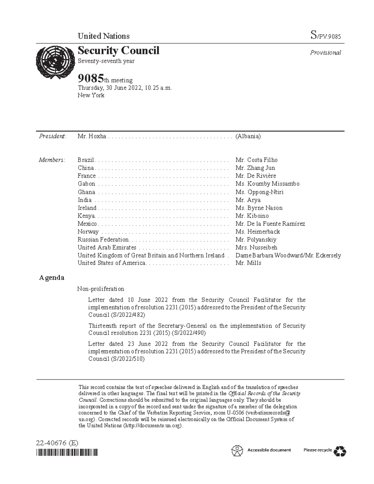 S PV - United Nations Security Council Transcripts - United Nations S ...