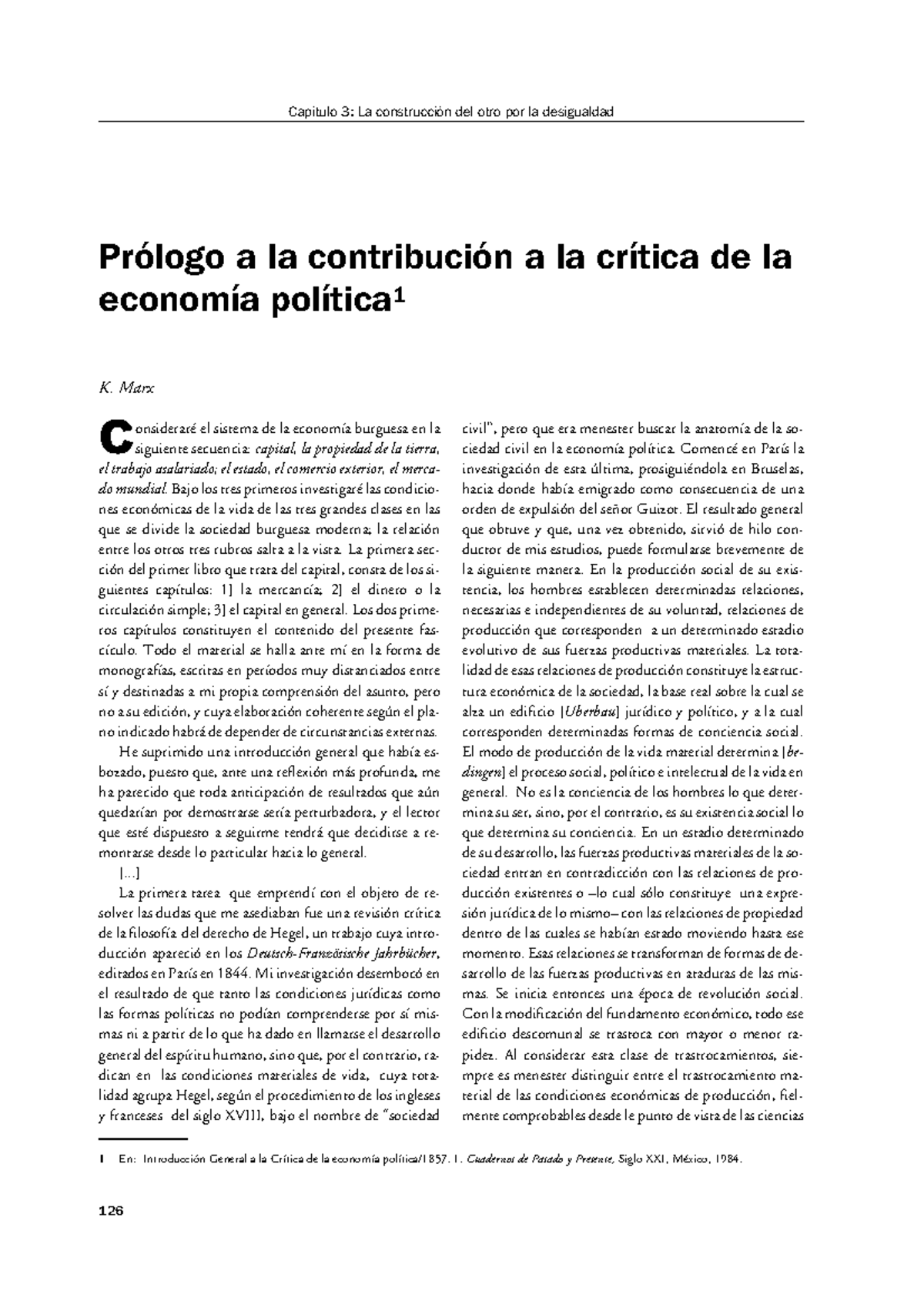 Prologo a la contribucion a la critica d - Prólogo a la contribución a la crítica de la economía ...