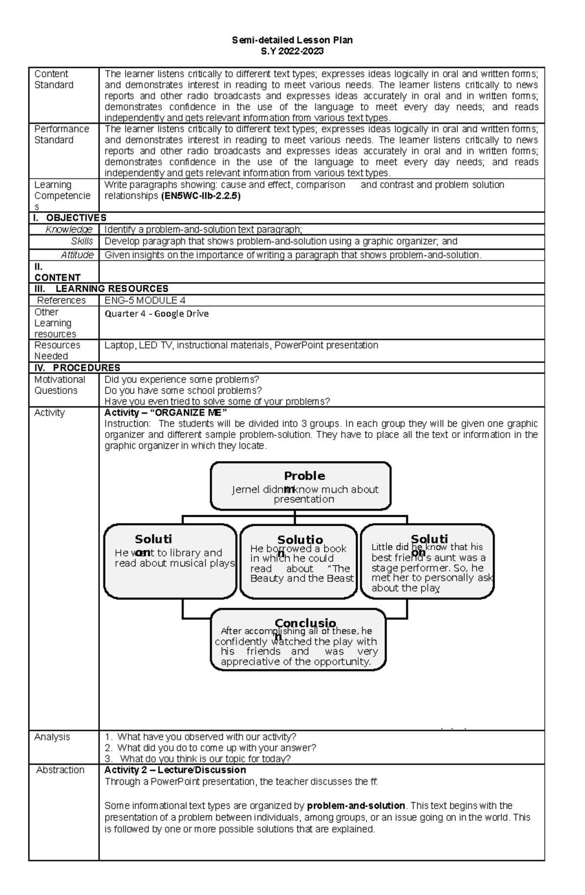 Demo grade 5 - THANK YOU - Semi-detailed Lesson Plan S 2022- Content ...