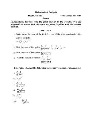 Math analysis - MC/EL/CE/RN 260 MATHEMATICAL ANALYSIS BSc Compiled By ...