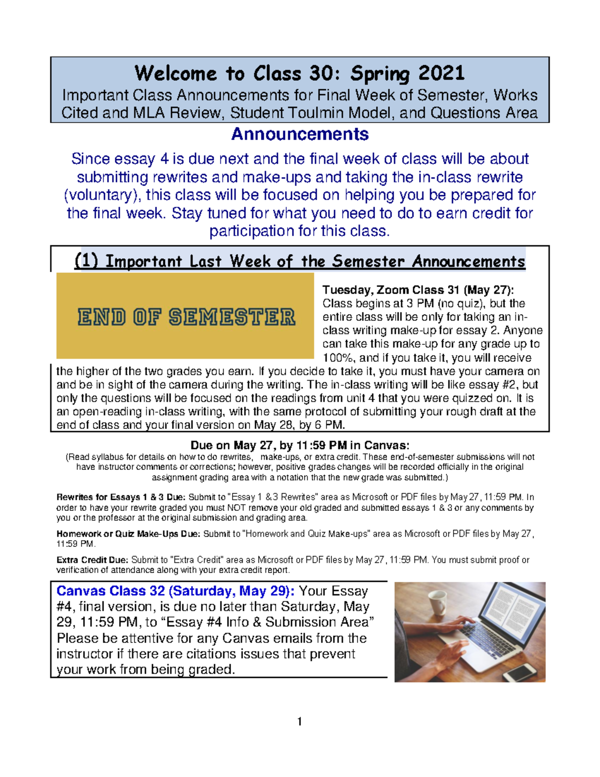 Online Class 30 100 spring 2021 - Welcome to Class 30: Spring 2021 ...