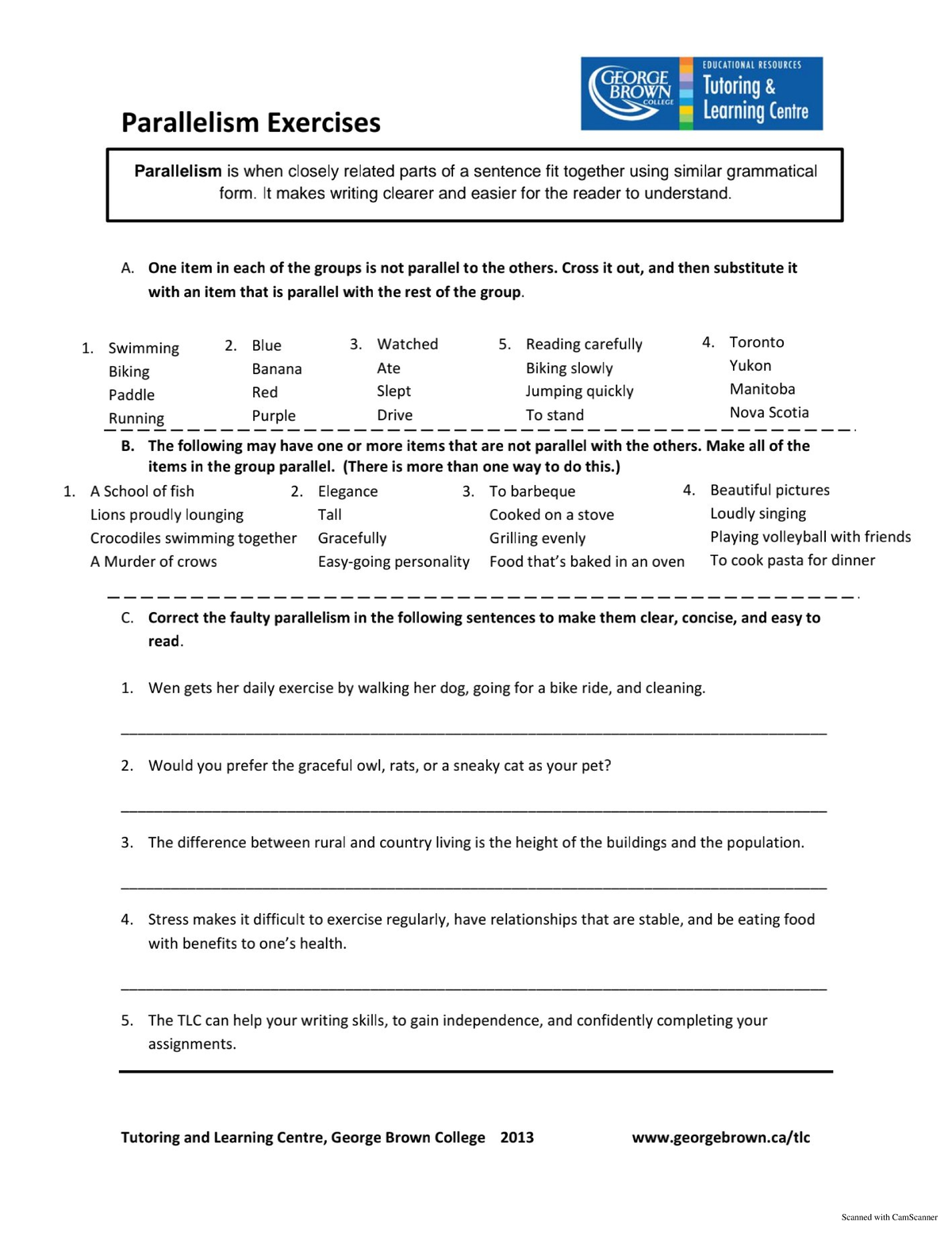 Parallelism Practice 1 - Development - Scanned with CamScanner - Studocu