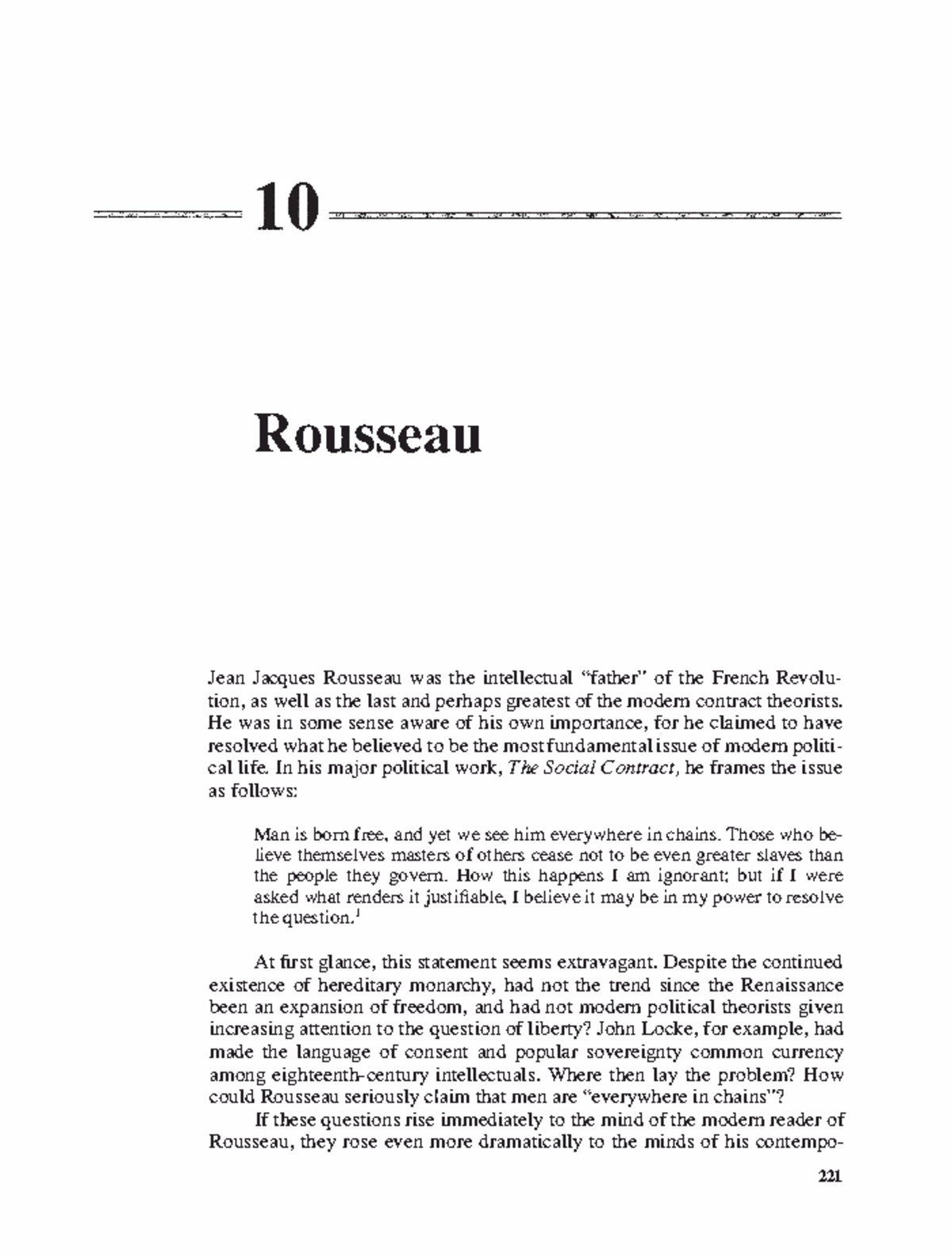 Nelson rousseau reading - Rousseau Jean Jacques Rousseau was the ...