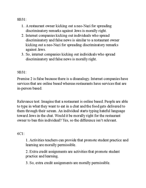 Practice Exercise 3 - applying arguments by principle and arguments by ...