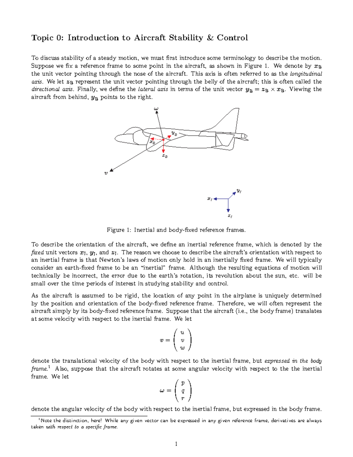 AOE3134 - Lecture notes 0-9 - Topic 0: Introduction to Aircraft ...