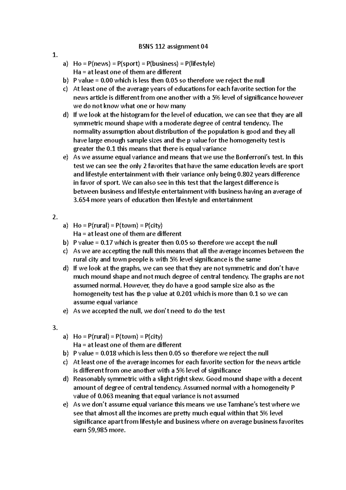 BSNS 112 assignment 04 - just the 2021 exam for business 112 nejfnj - Interpreting Business Data ...