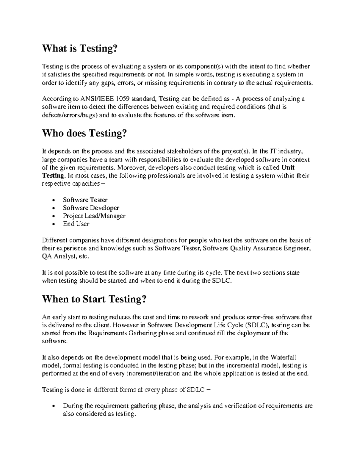 Lesson 8 Software testing - SOFTWARE ENGINEERING - MMU - Studocu