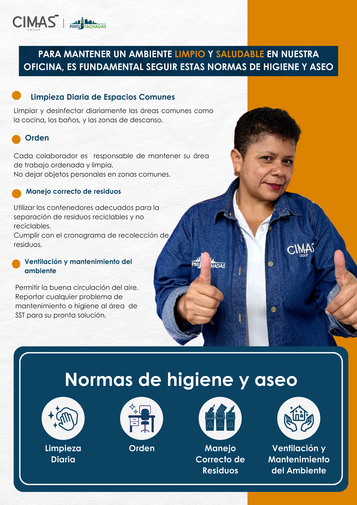 Normas de Higiene y Aseo - Limpieza Diaria Orden Manejo Correcto de ...