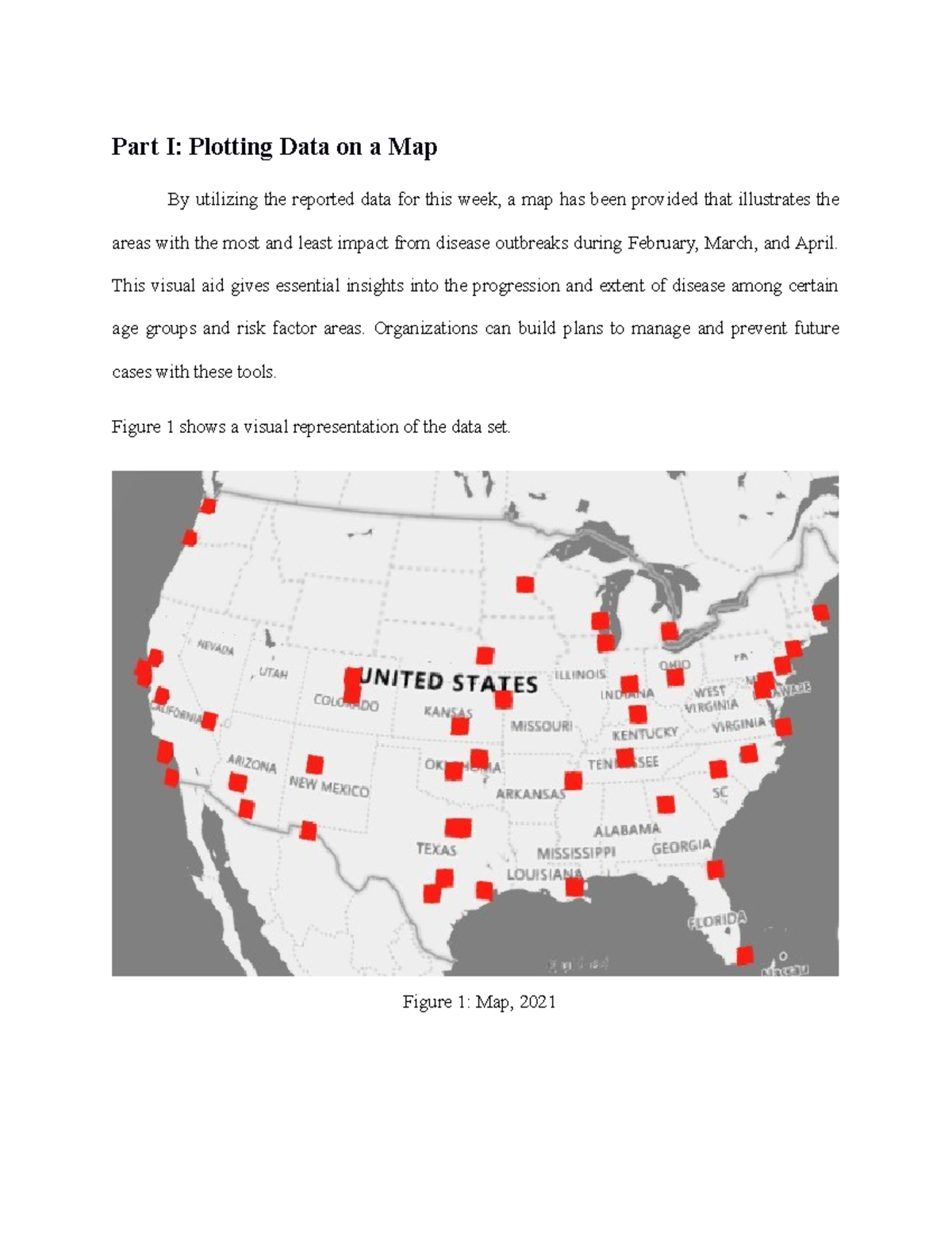Week 6 Assignment Part I Plotting Data On A Map By Utilizing The