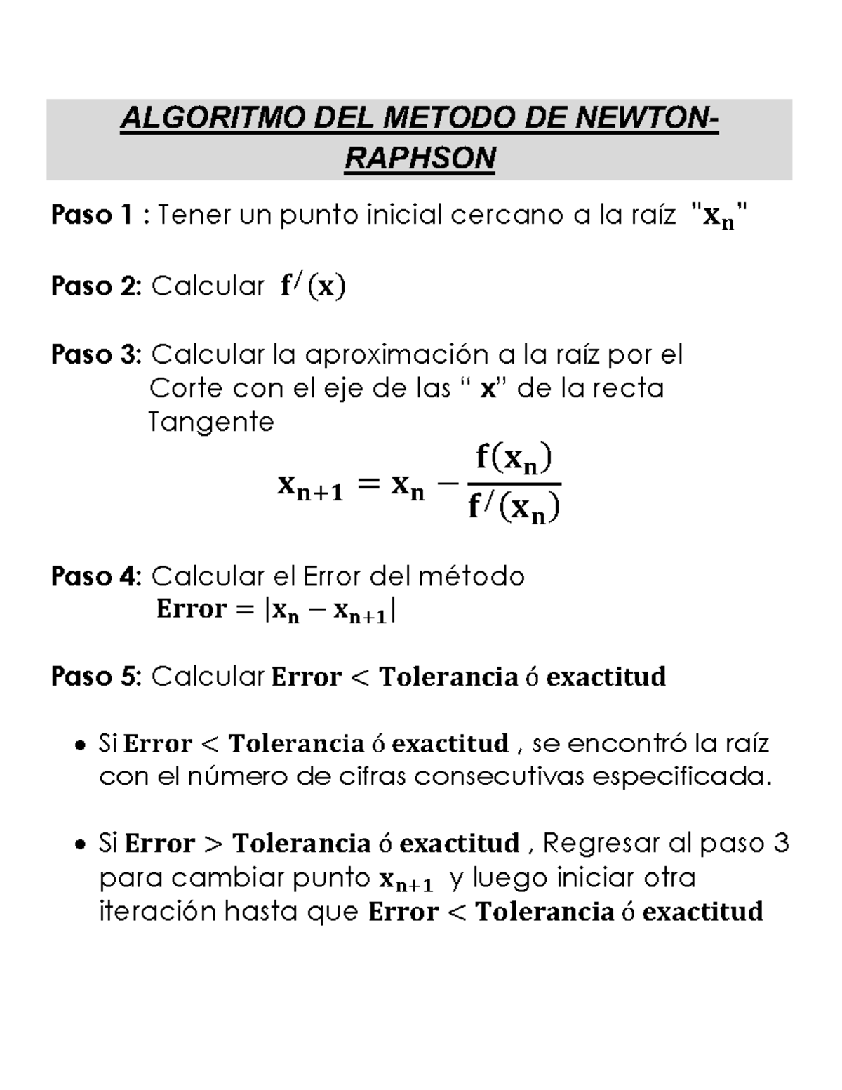 Algoritmo DEL Metodo DE Newton - ALGORITMO DEL METODO DE NEWTON ...