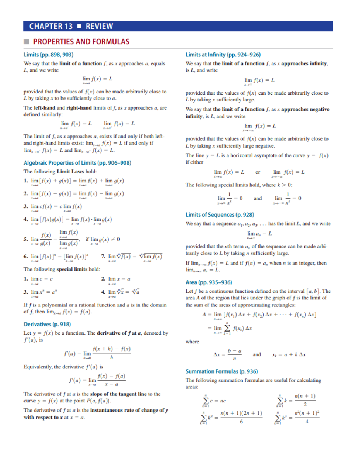 Precalculus Limits - CHEM 163 - Studocu