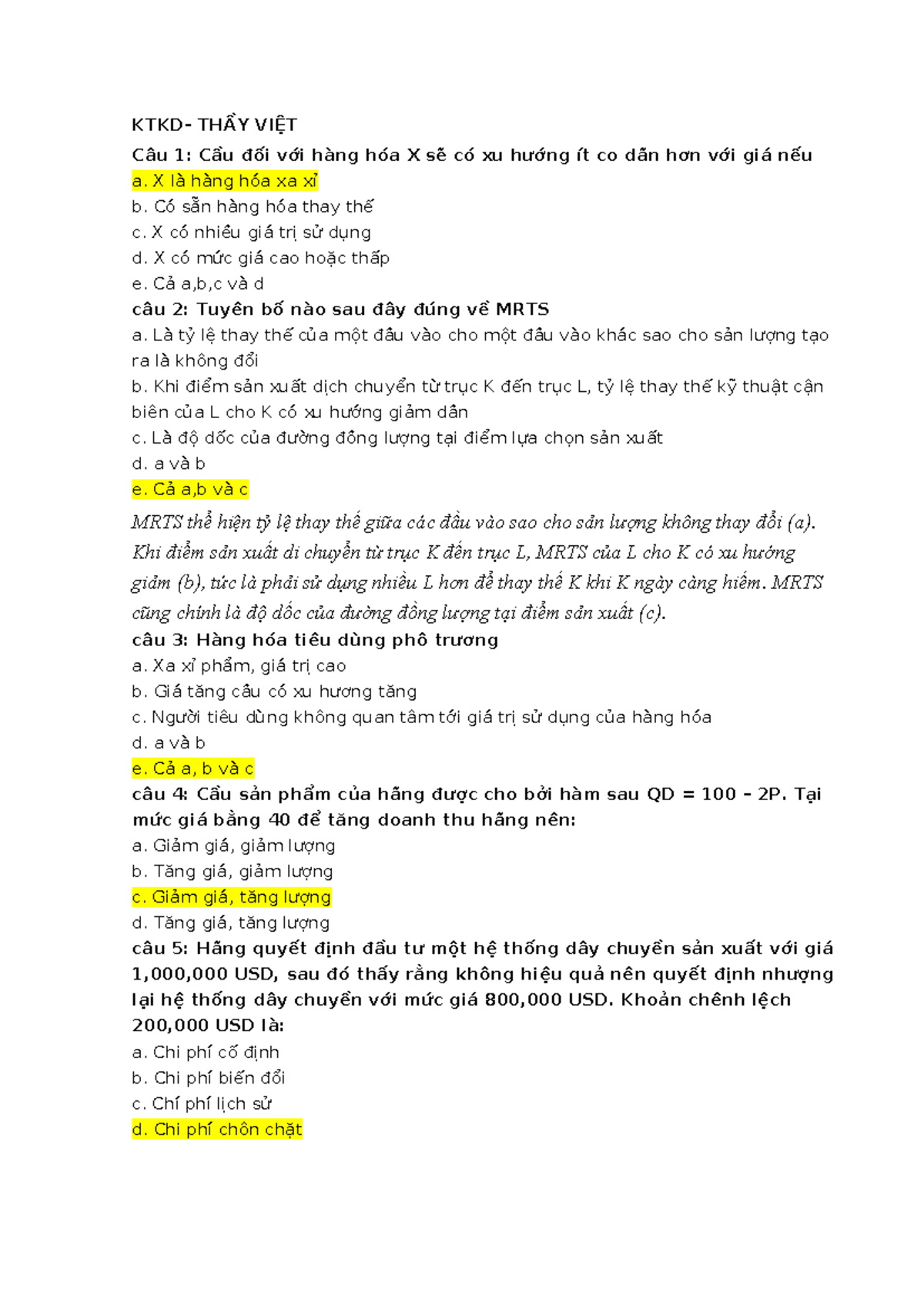 KTKD - Summary Giáo trình Kinh tế Chính trị Mác - Lênin - KTKD- THẦY ...