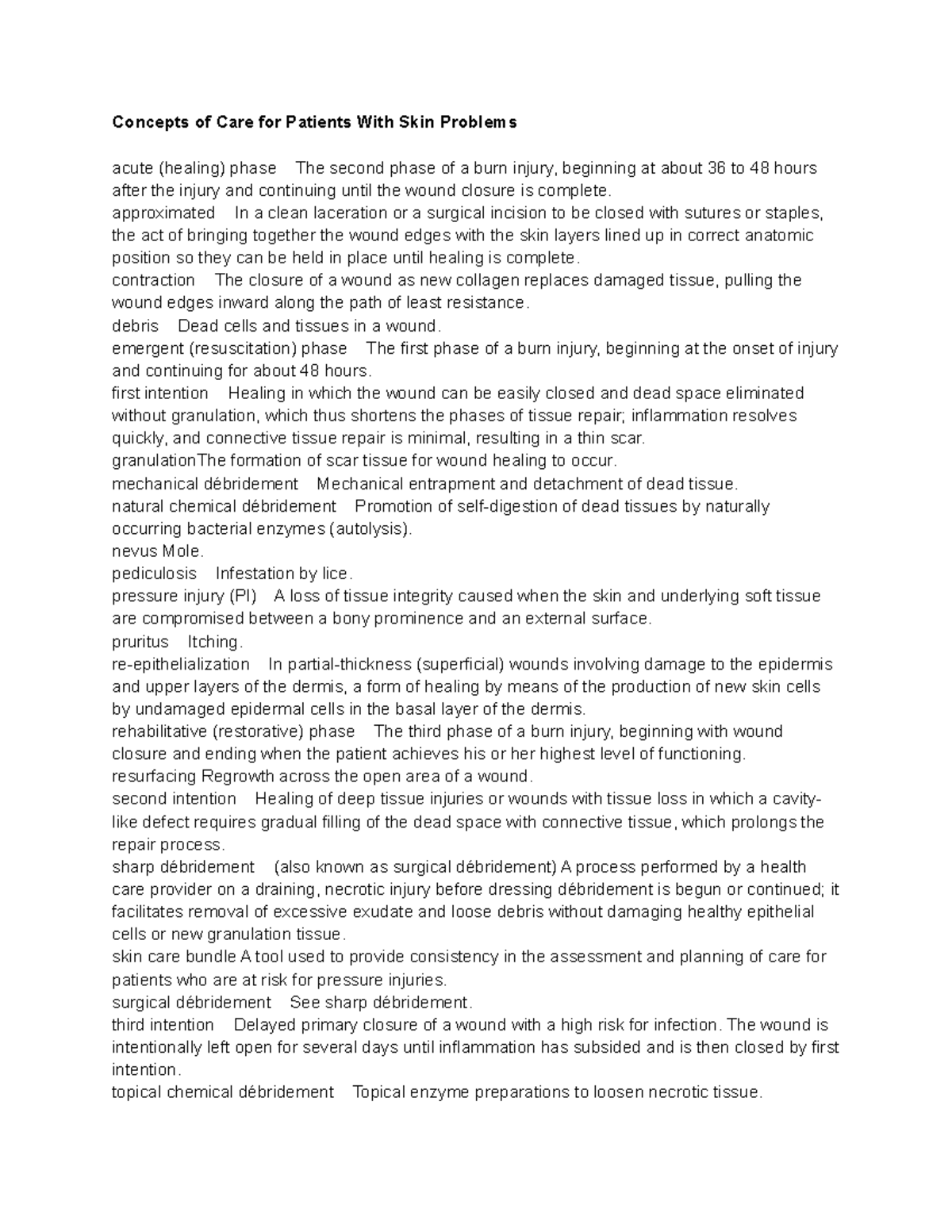 Unit 5, Chapter 23 - Ignatavicius Med-Surg Nursing Notes - Concepts of ...