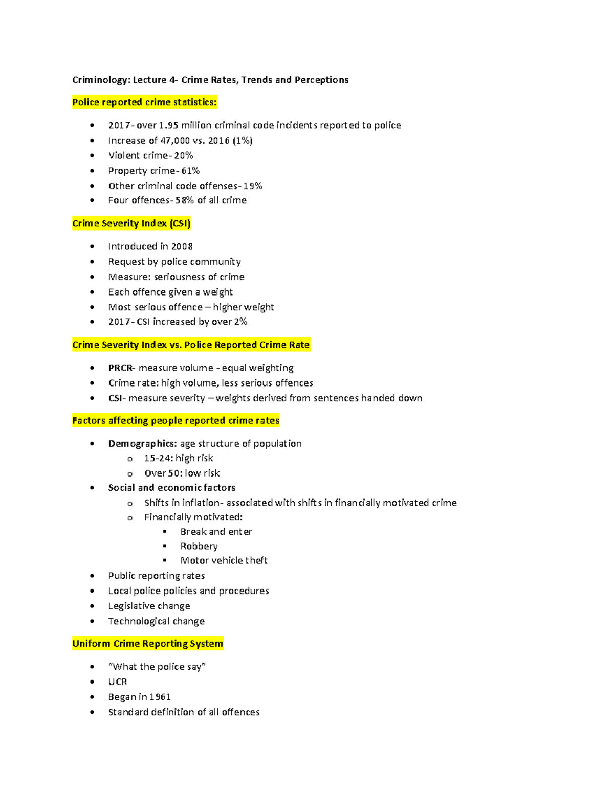 Criminology Midterm Review Warning Tt Undefined Function 32 Warning Tt Undefined Function