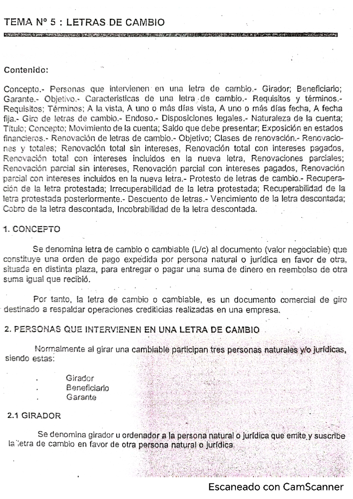 Letras de Cambio - Contabilidad Básica - Studocu