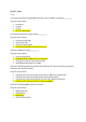 TMA Brief BUS104 Organisational Development - BUS104 (Online ...