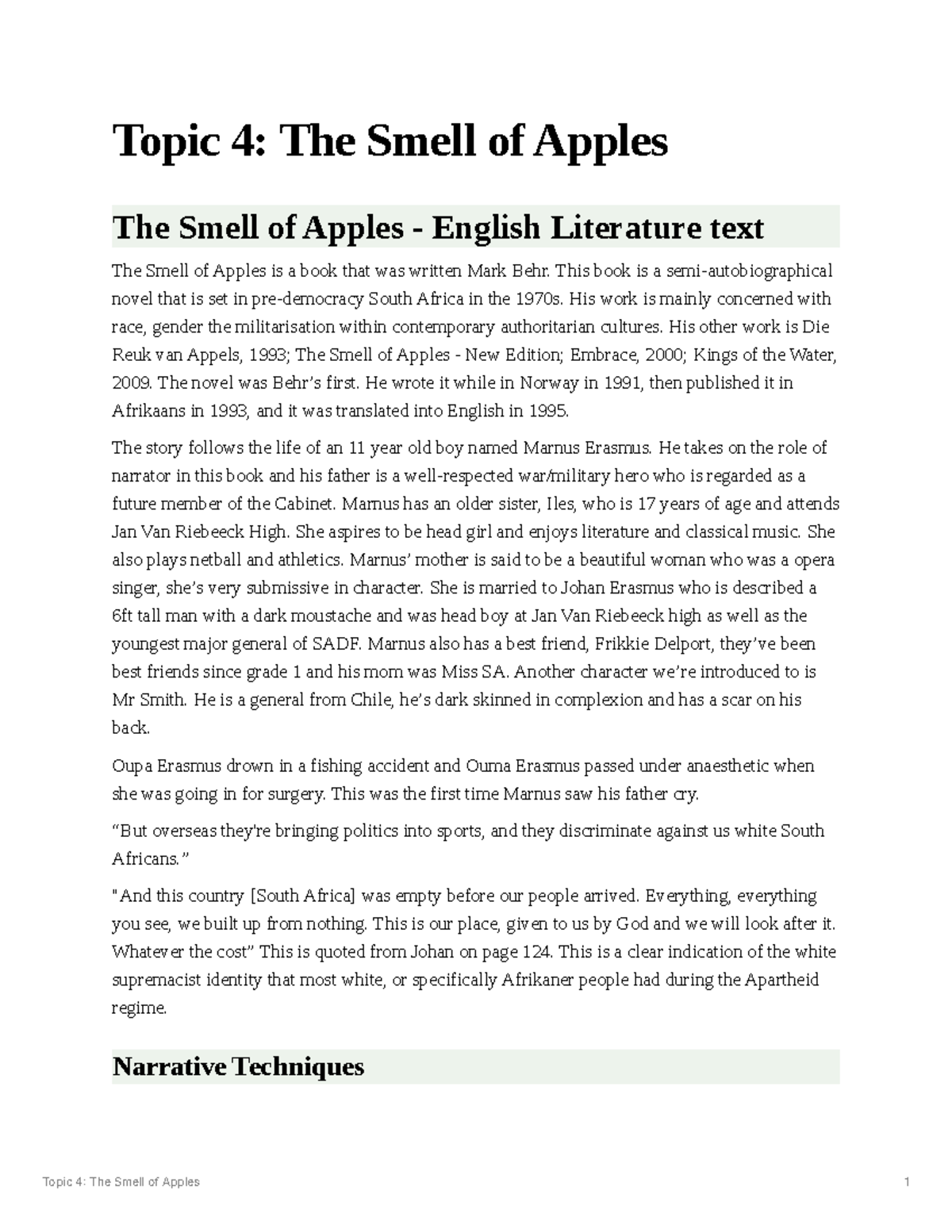 Topic 4: The Smell of Apples - Topic 4: The Smell of Apples The Smell ...