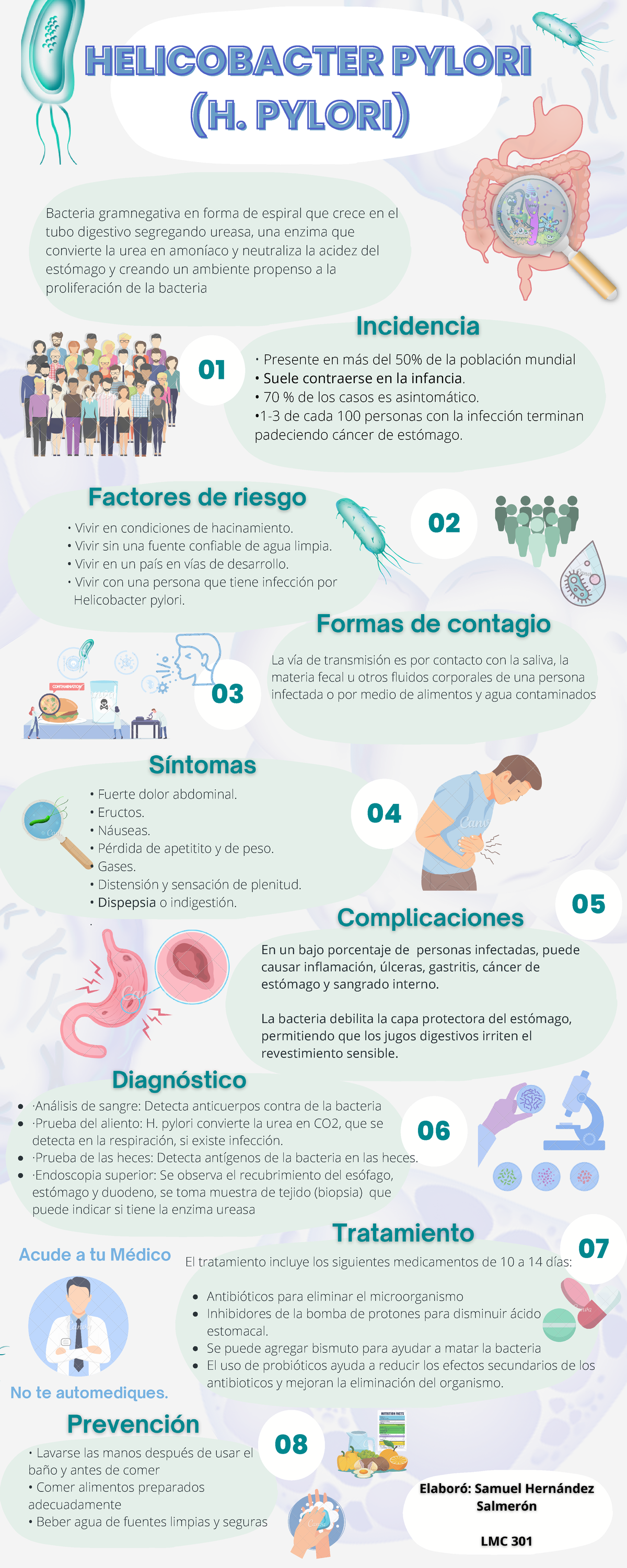Helicobacter pylori (H. pylori) - 01 02 03 04 05 06 07 Antibióticos ...