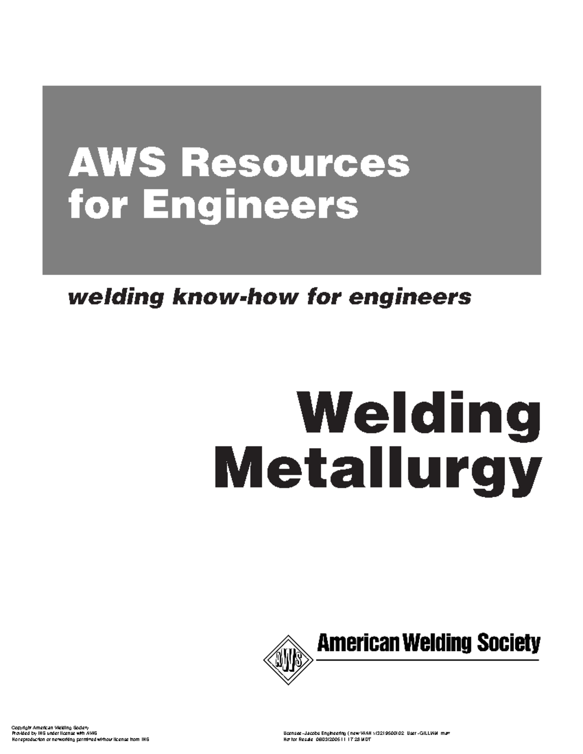 AWS Resources for Engineers welding for engineers Welding Metallurgy - Studocu