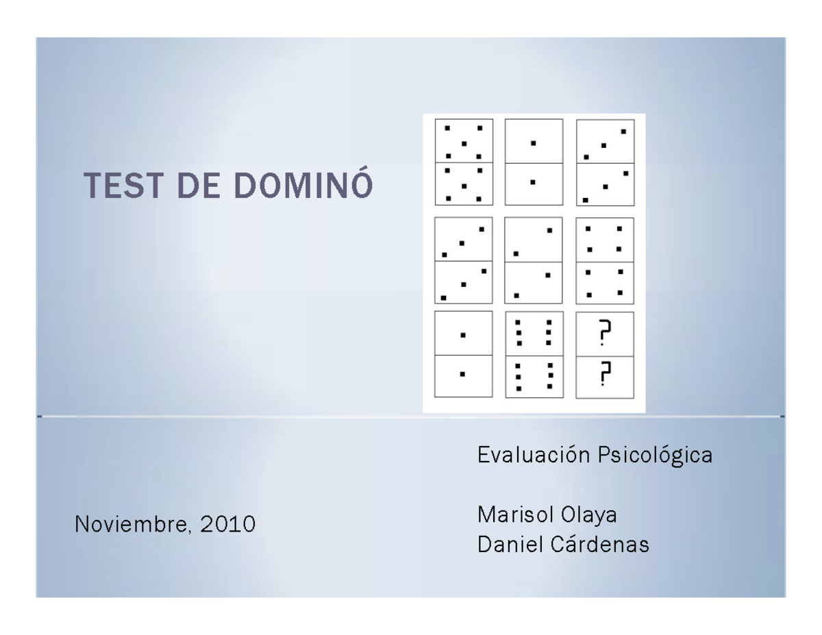 Test-de-domino - Test de dominio - TEST DE DOMINÓ Evaluación ...