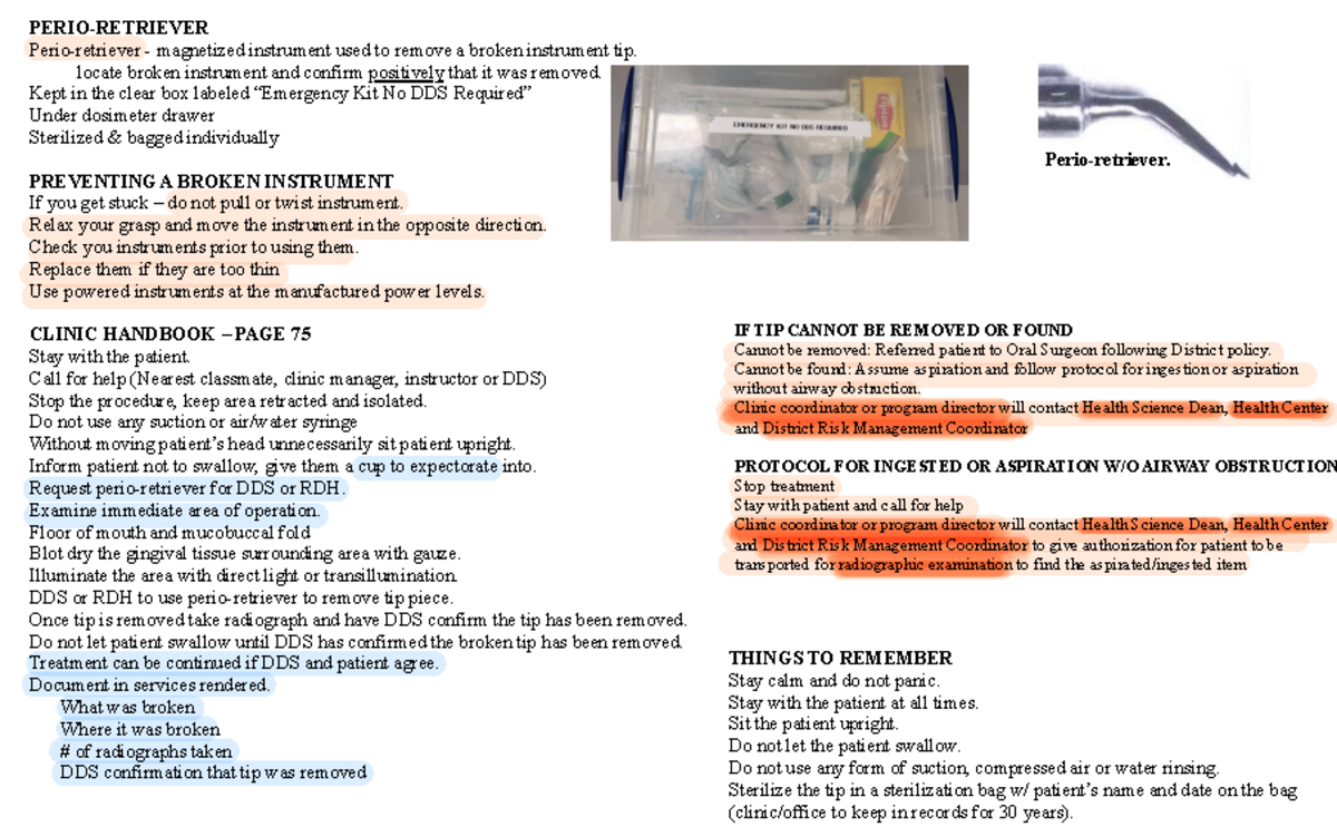 Broken Instruments Protocol - PERIO-RETRIEVER Perio-retriever ...