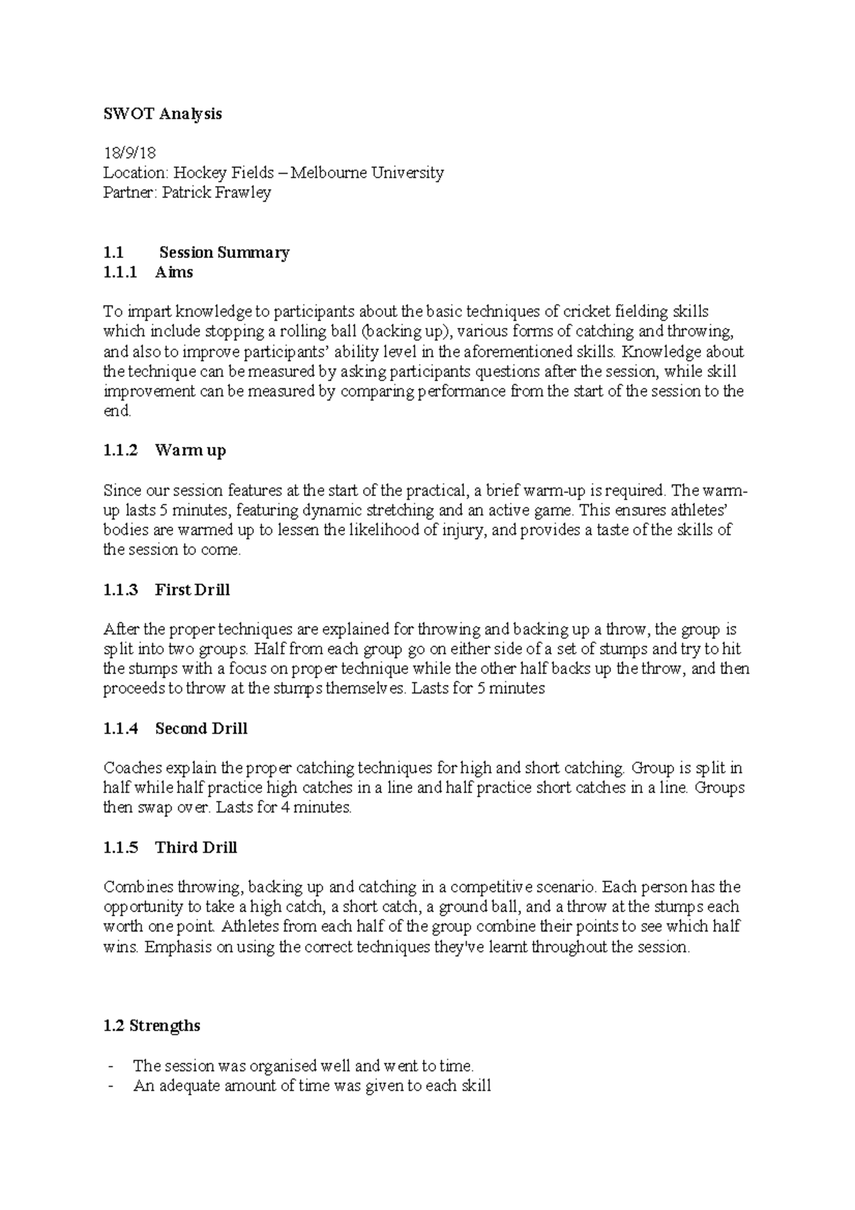 Coaching SWOT - My submission for SWOT assignment - SWOT Analysis 18/9 ...