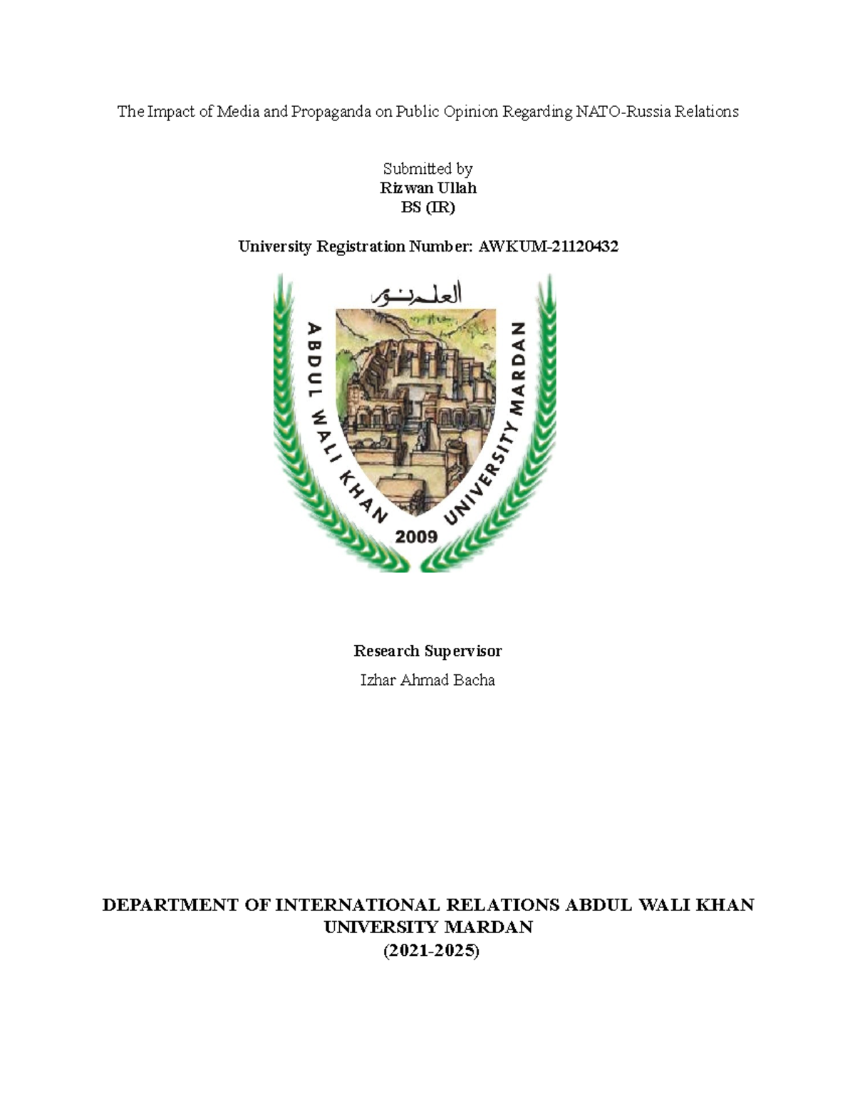 Rizwanullah COMP FOR SUBM - The Impact of Media and Propaganda on ...