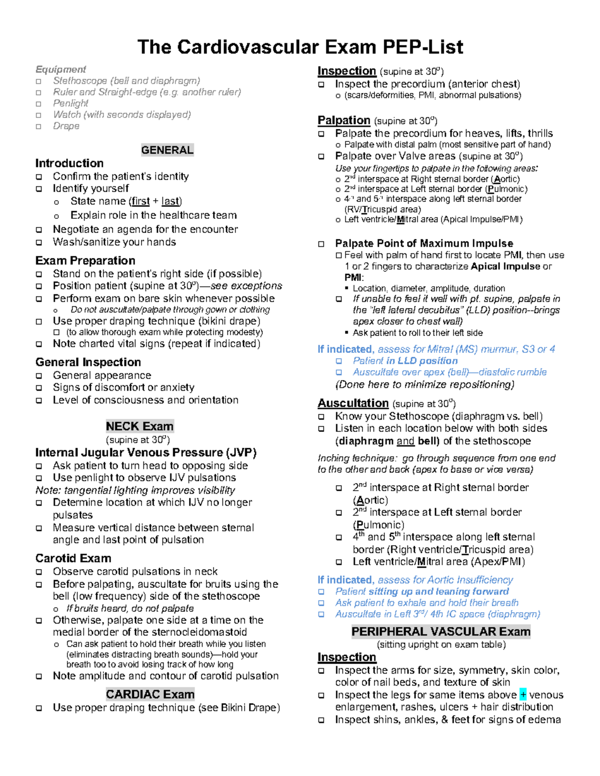 Cardio pep list - Pep list learn well defintetely a lifesaver - The ...