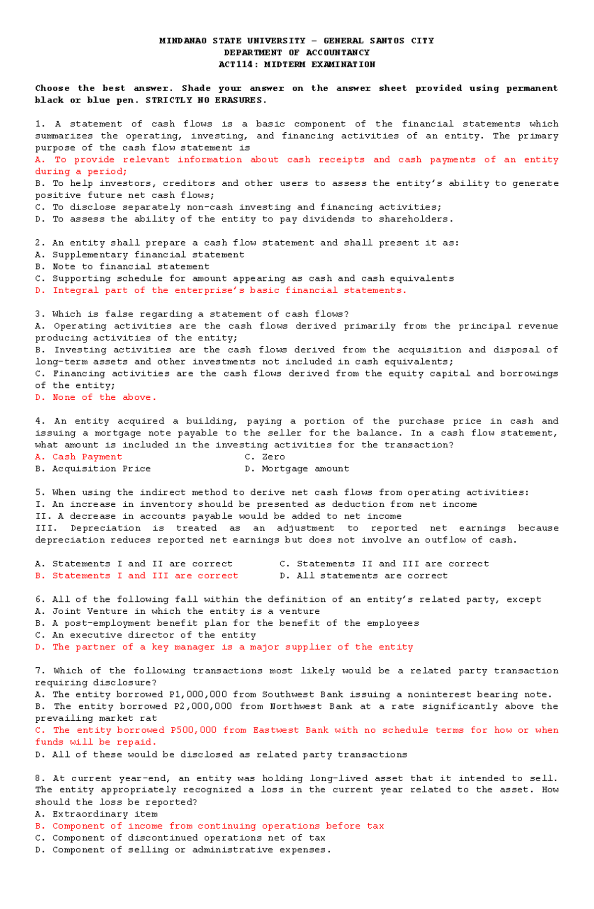 IA3 MIDTERM EXAM - MINDANAO STATE UNIVERSITY – GENERAL SANTOS CITY ...