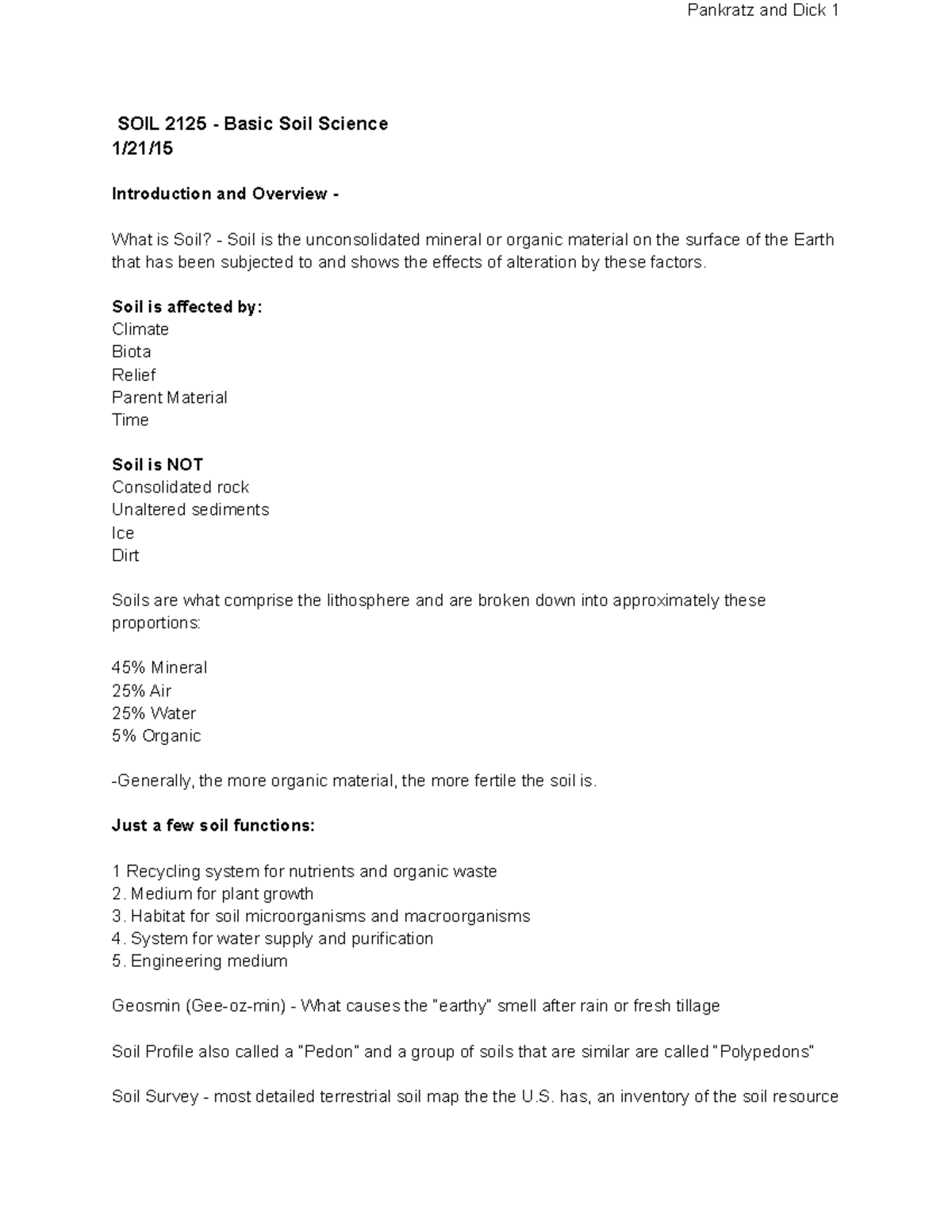 Introduction to Soil Science - Studocu