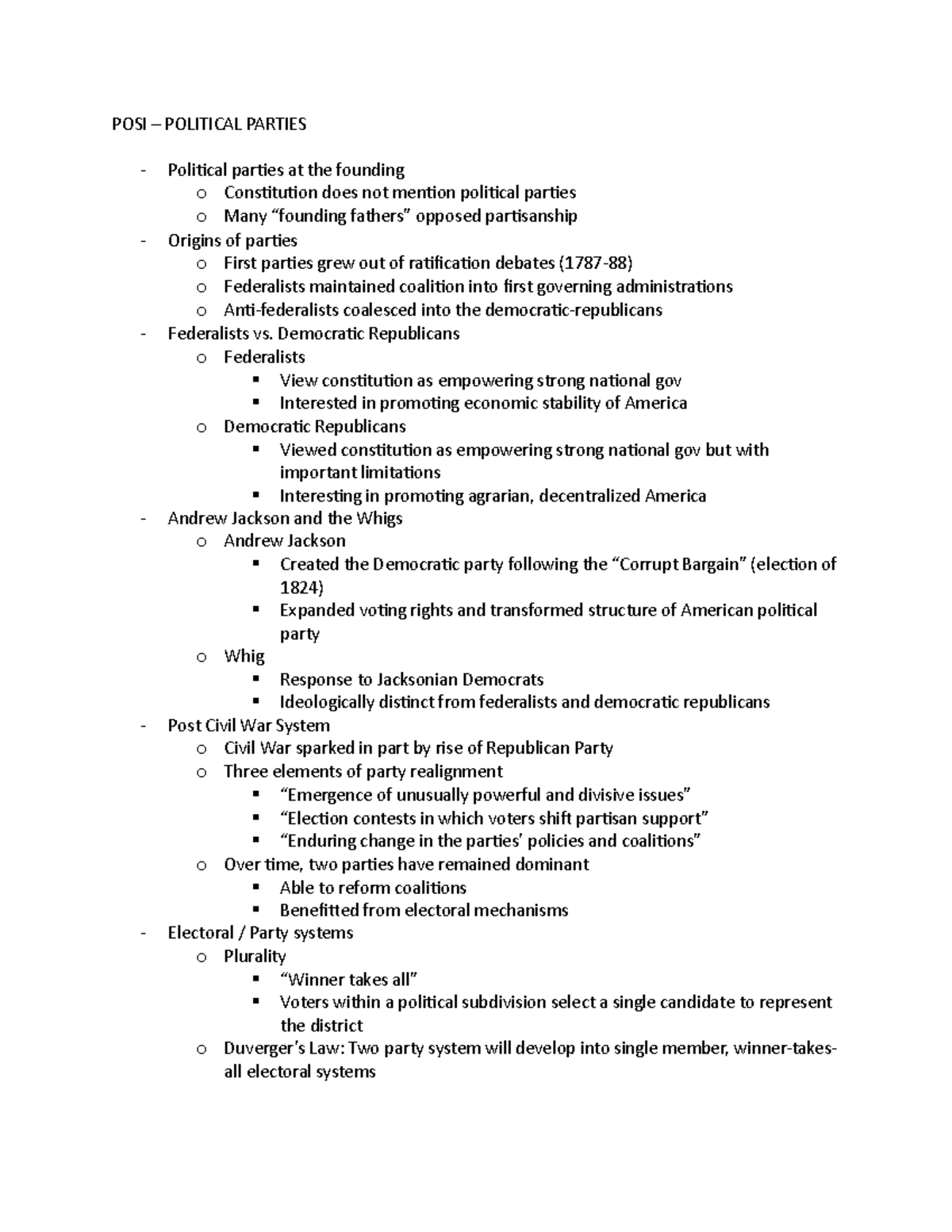 POSI - Political Parties - POSI – POLITICAL PARTIES Political parties ...