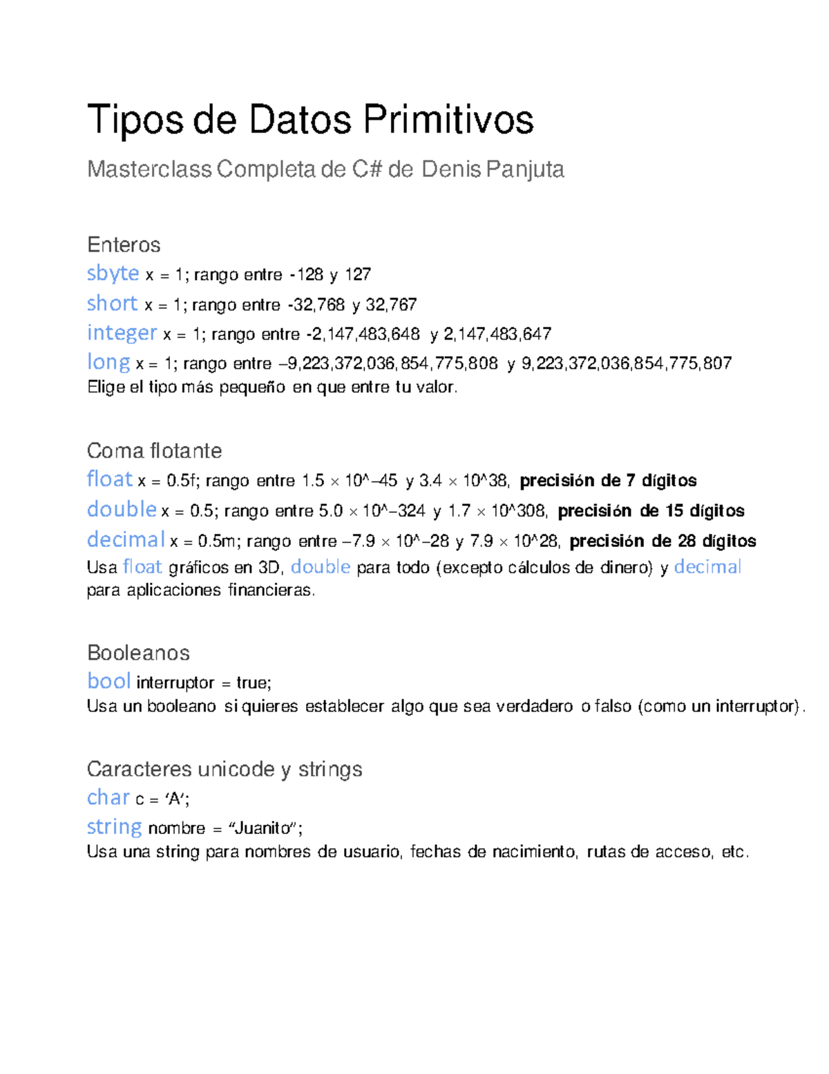 Tipos de Datos Primitivos - Tipos de Datos Primitivos Masterclass ...