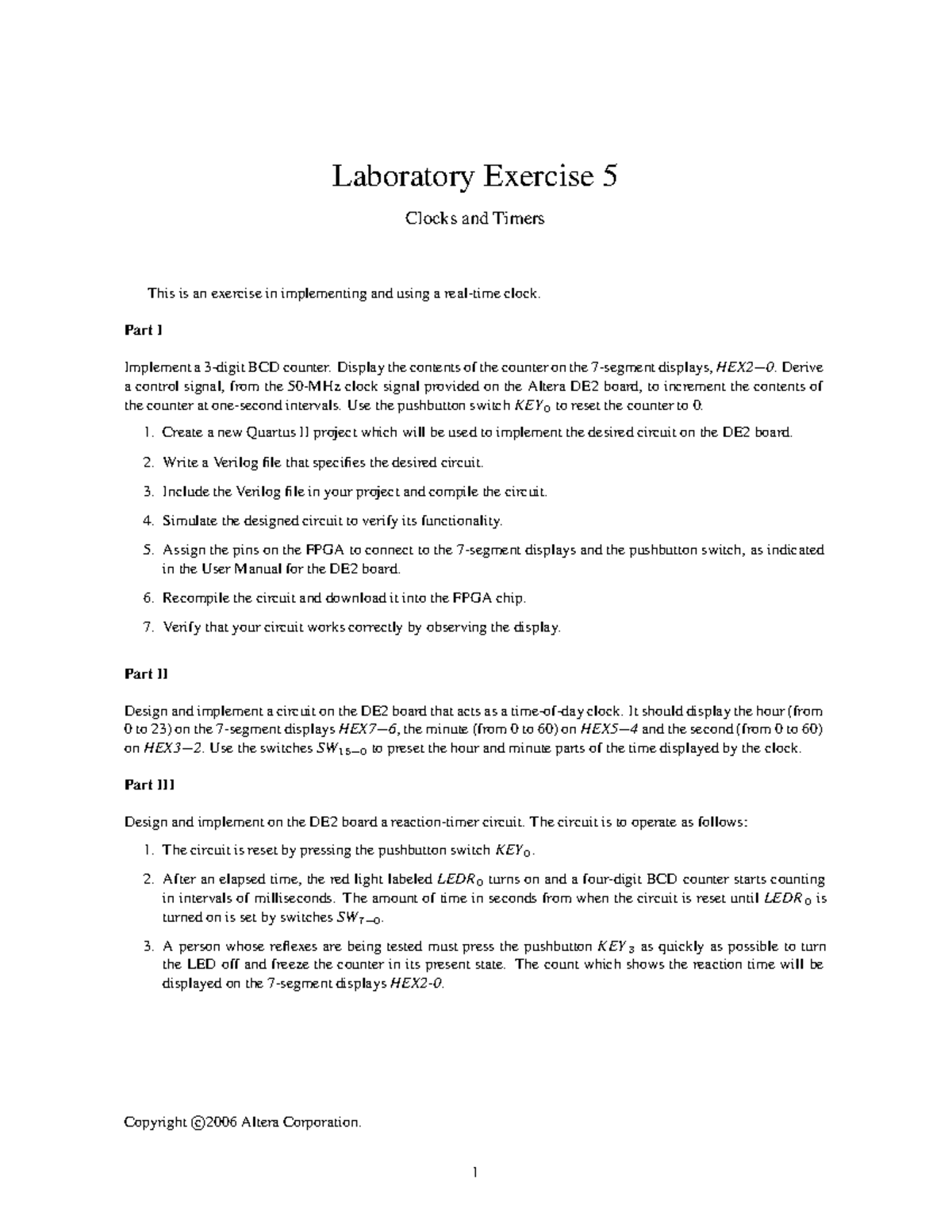 Lab5 Verilog - Bla bla bla bla bla bla this is a lab from altera bla bla bla bla bla hahaha ...