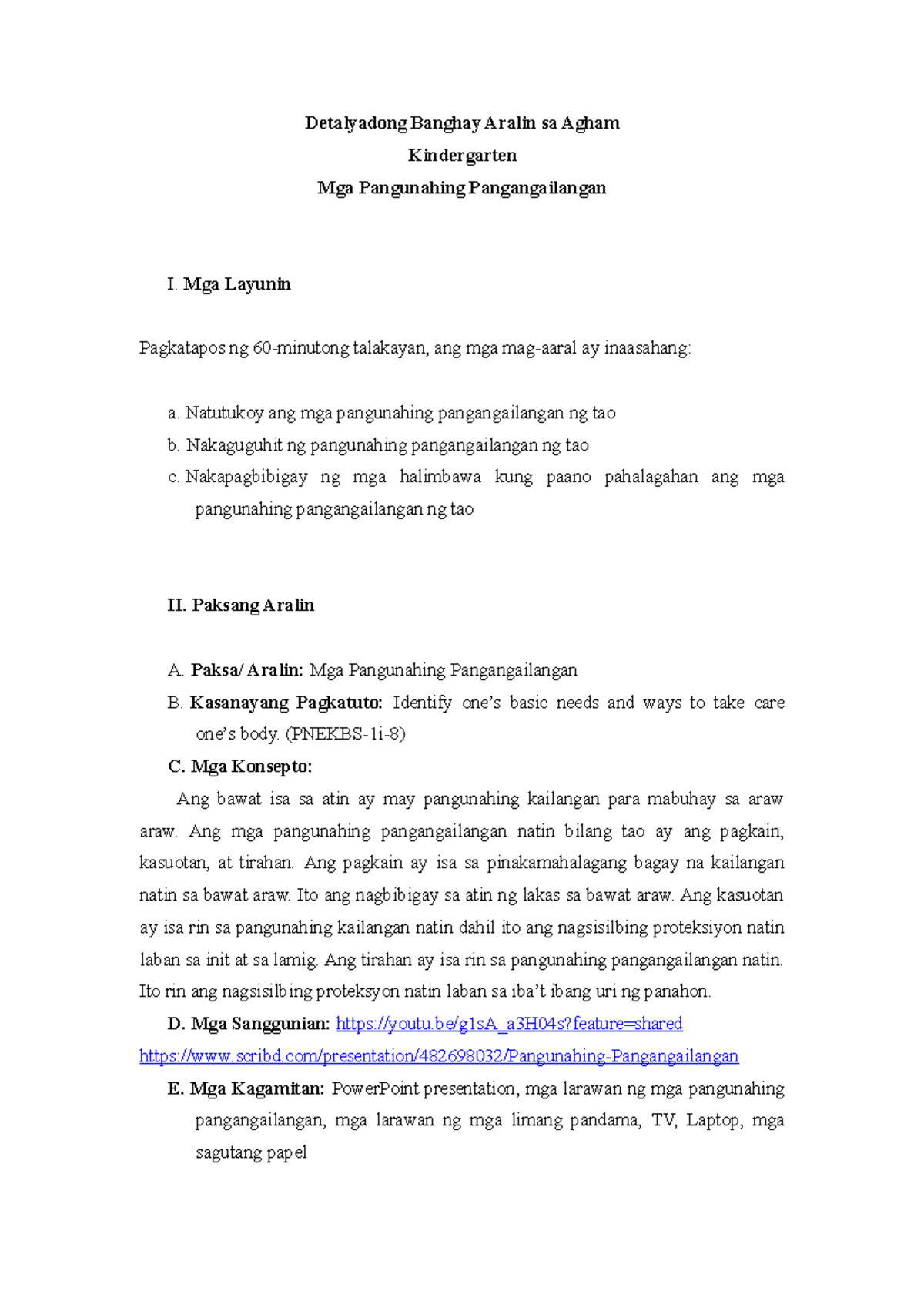 Detalyadong Banghay Aralin sa Agham - Detalyadong Banghay Aralin sa ...