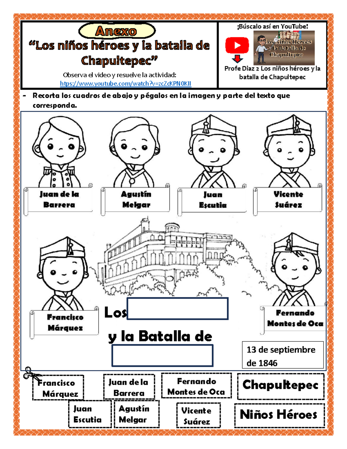 Actividades Niños Héroes - Observa el video y resuelve la actividad ...