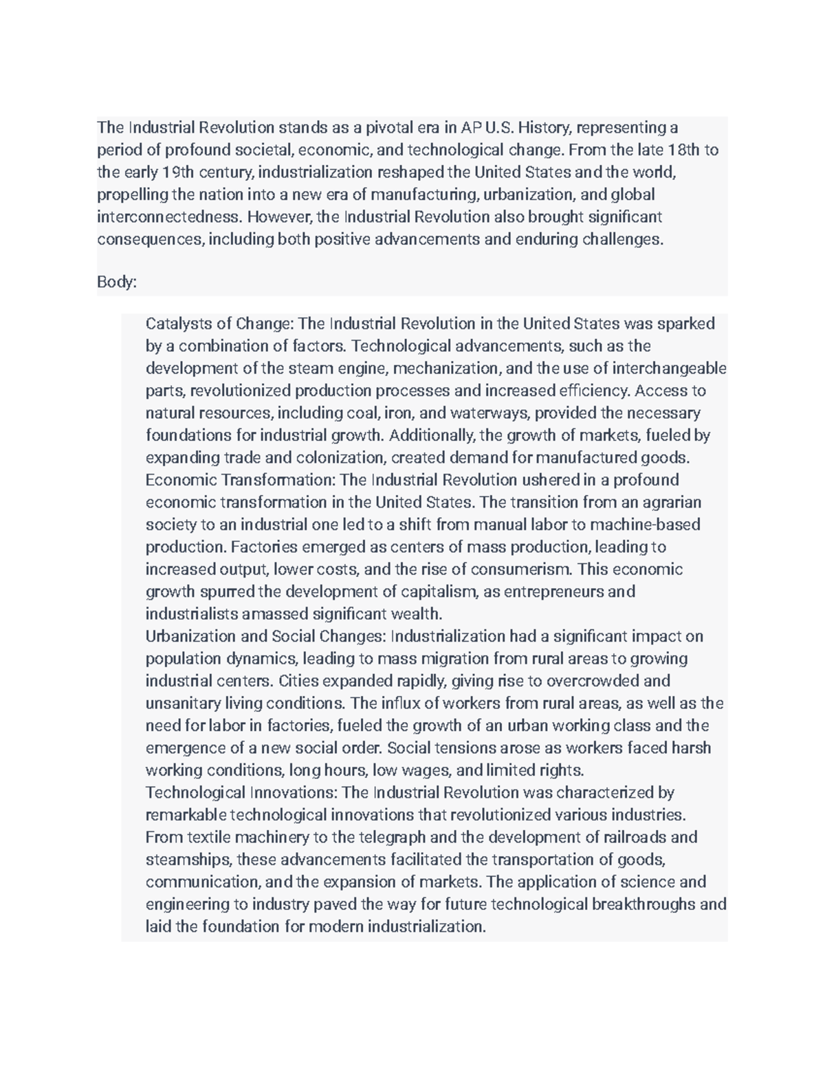 The Industrial Revolution and Its Consequences Transforming the World ...