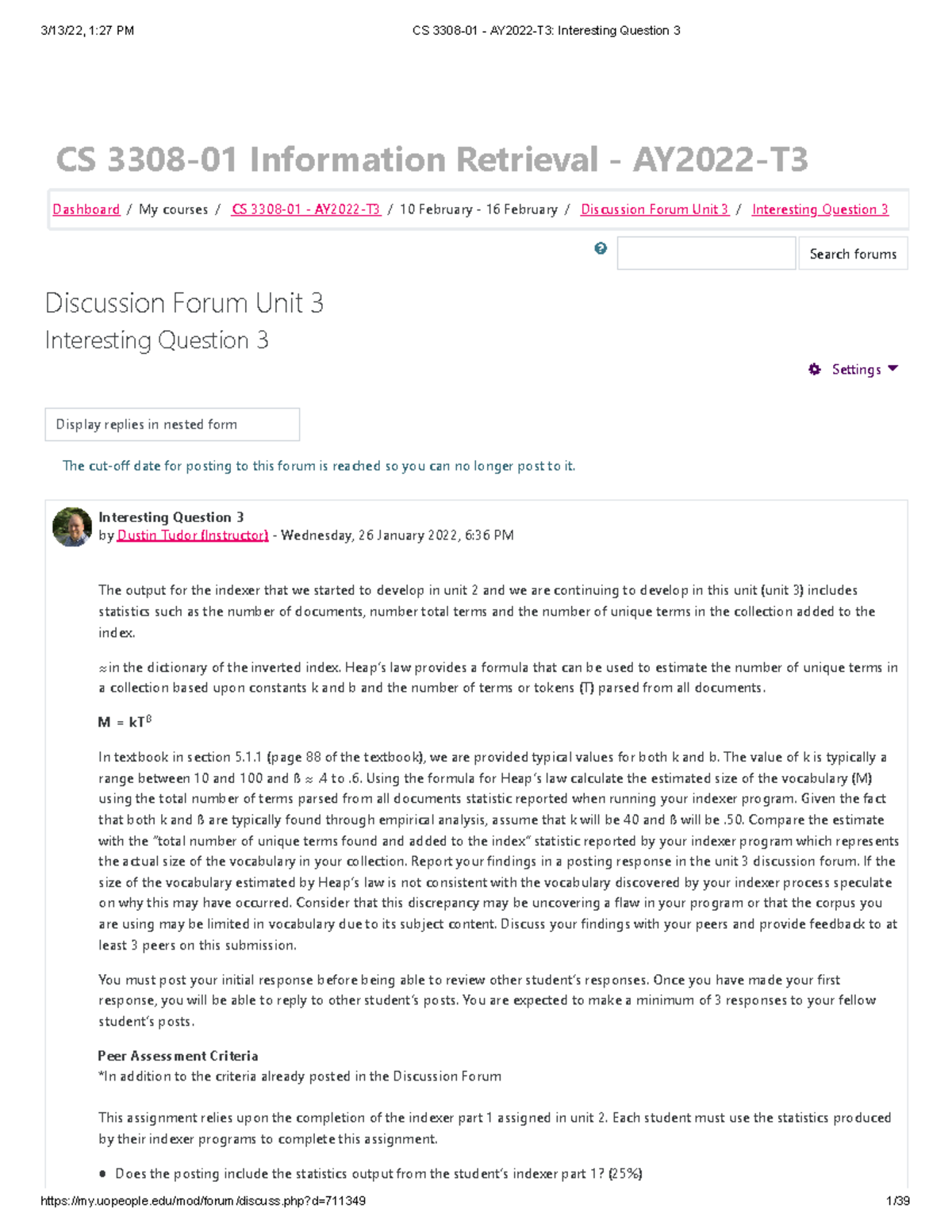 Information Retrieval that will help you with your assignment. Review to learn. Good luck - CS ...