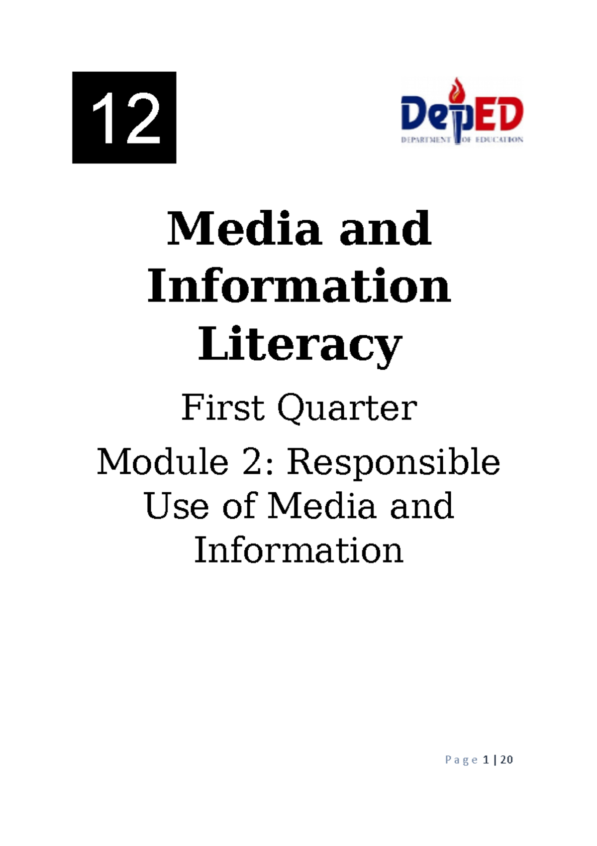 2Responsible Use of Media and Information - Media and Information ...