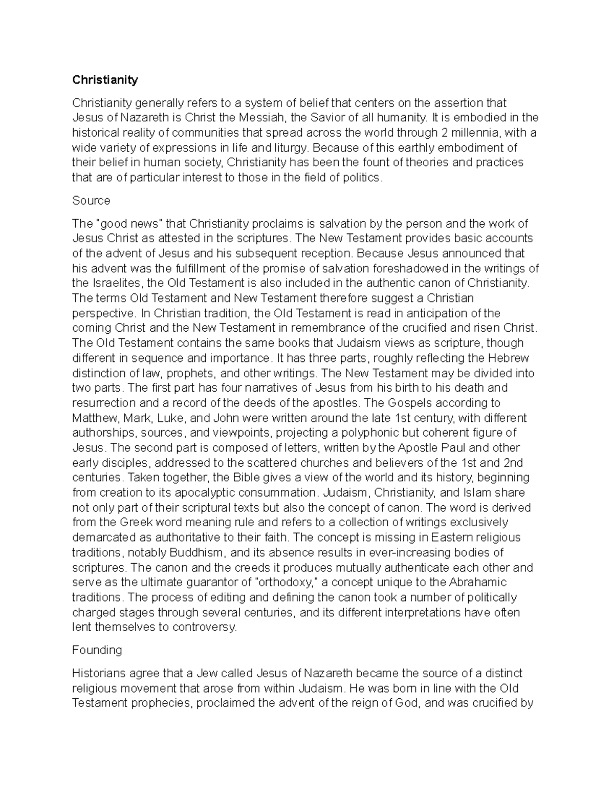 Christianity - Christianity Christianity generally refers to a system ...