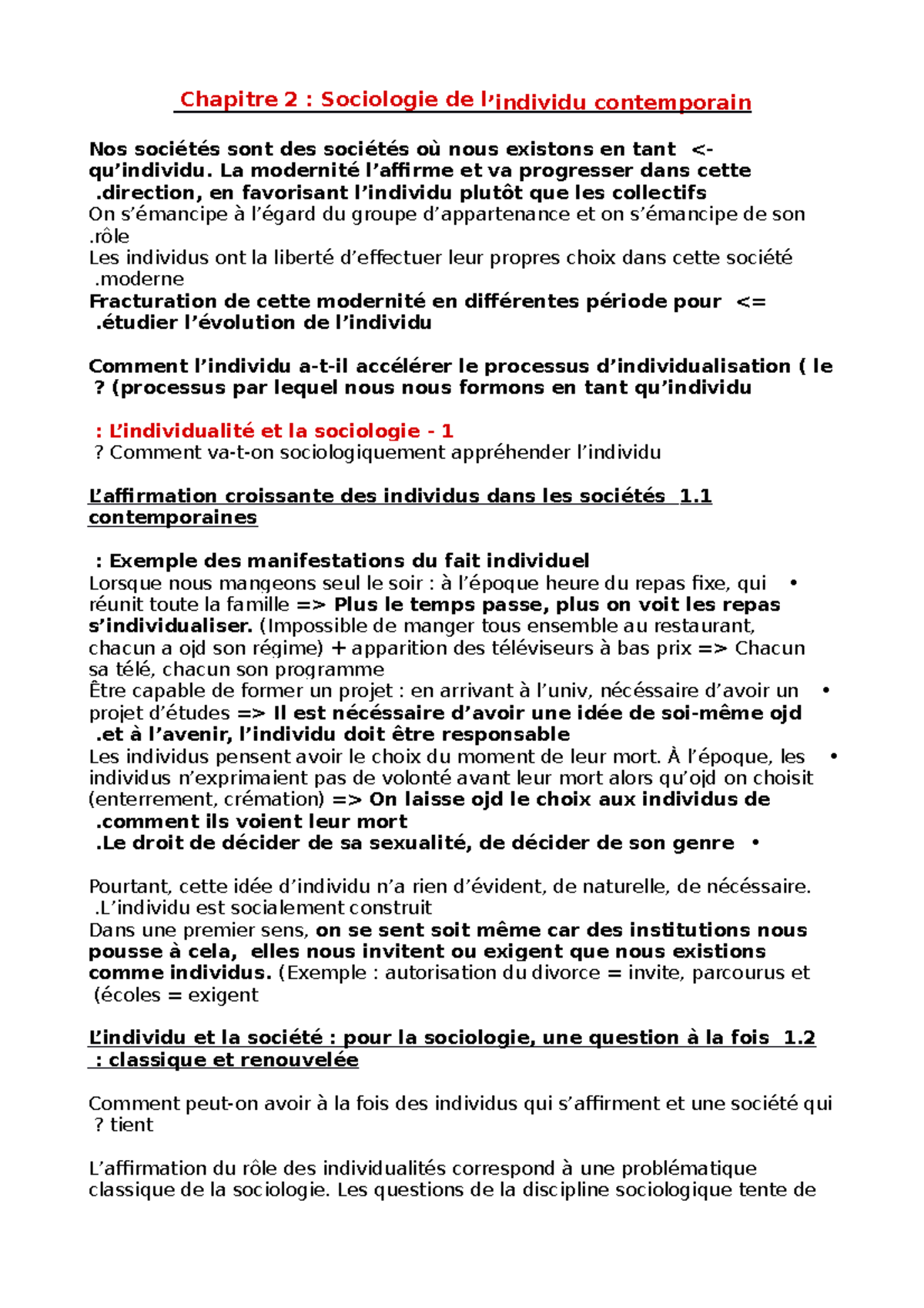 Chapitre 2 - Sociologie de l'individu contemporain - Chapitre 2 ...