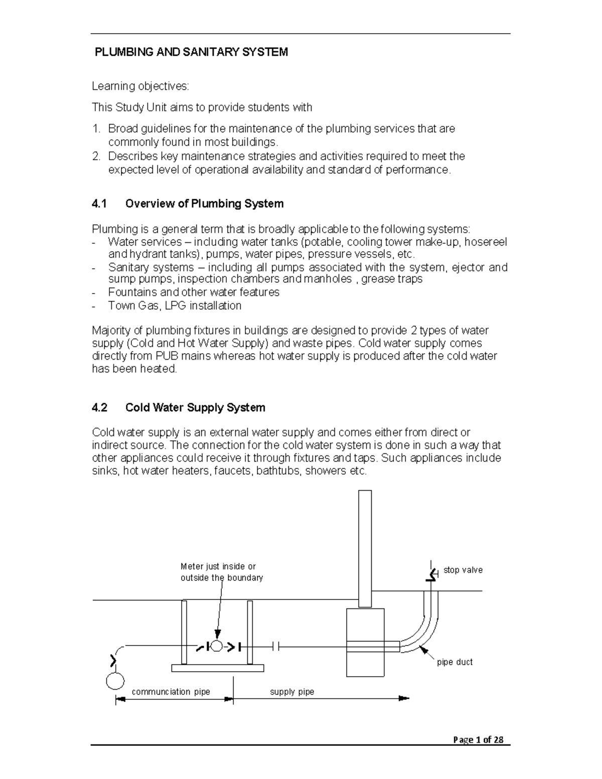 Plumbing n sanitary - Meter just inside or outside the boundary stop ...