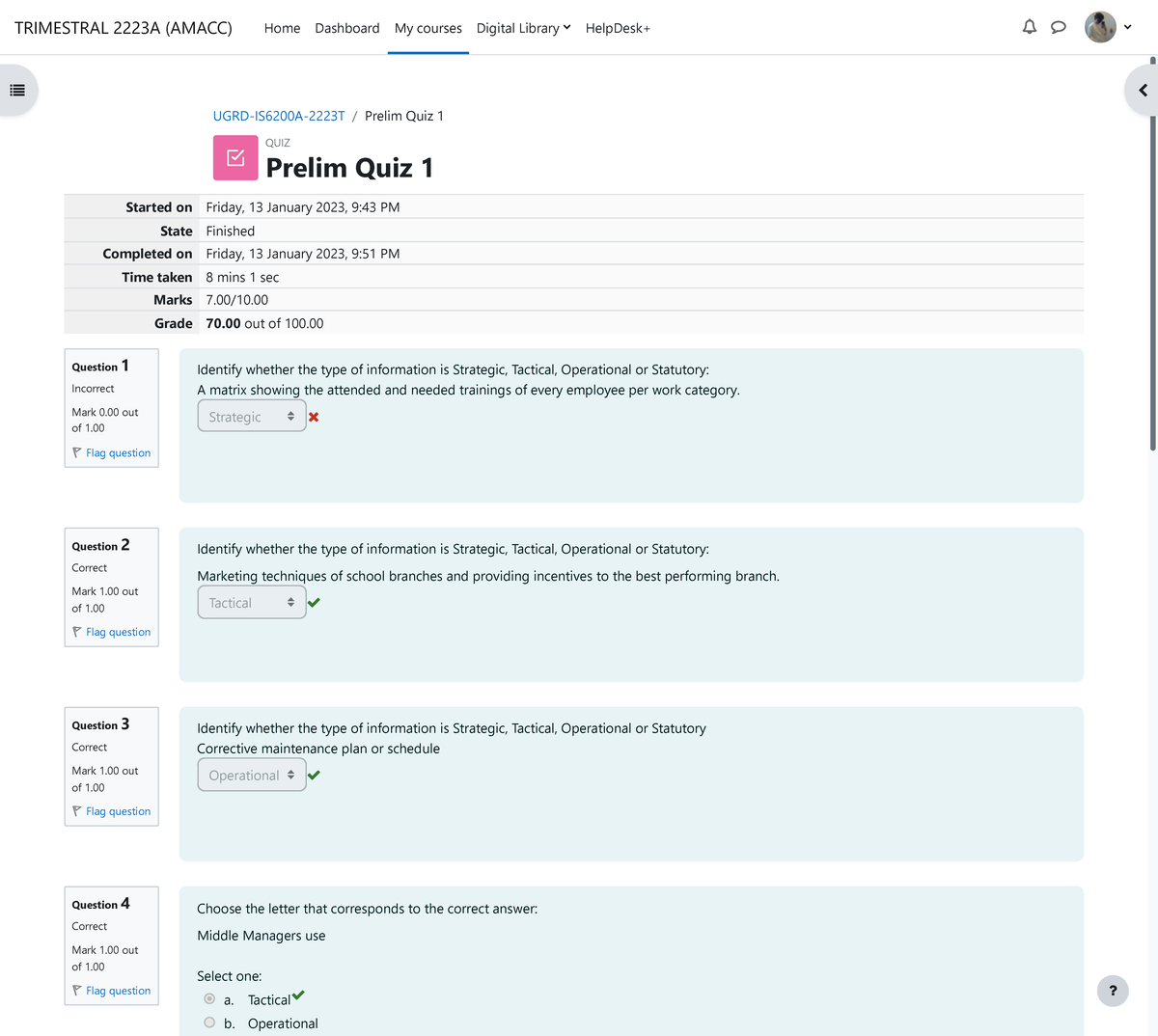 Prelim Quiz 1 Attempt Review Question 1 Incorrect Mark 0 Out Of 1 Flag Question Question 2