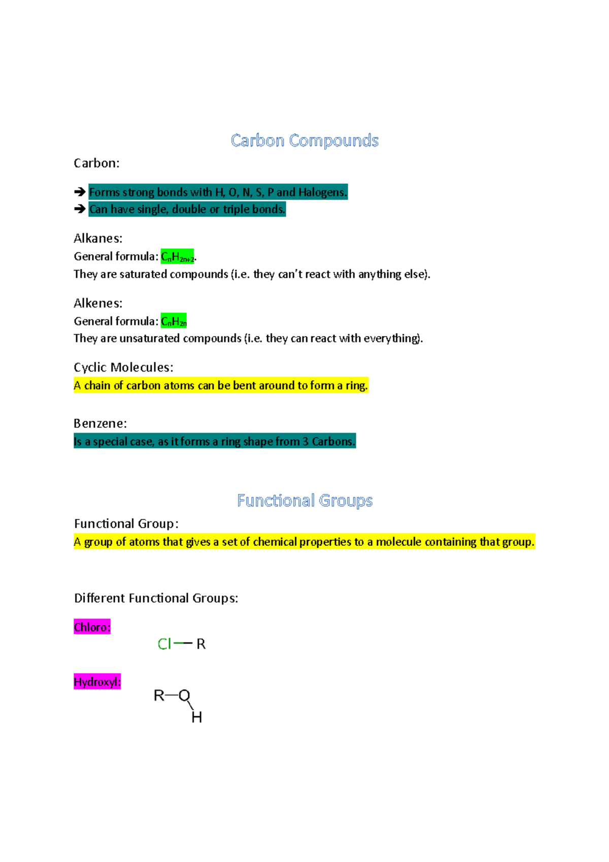 Organic chem guide - summary notes - Organic Chemistry (AOS 2 Unit 3 ...