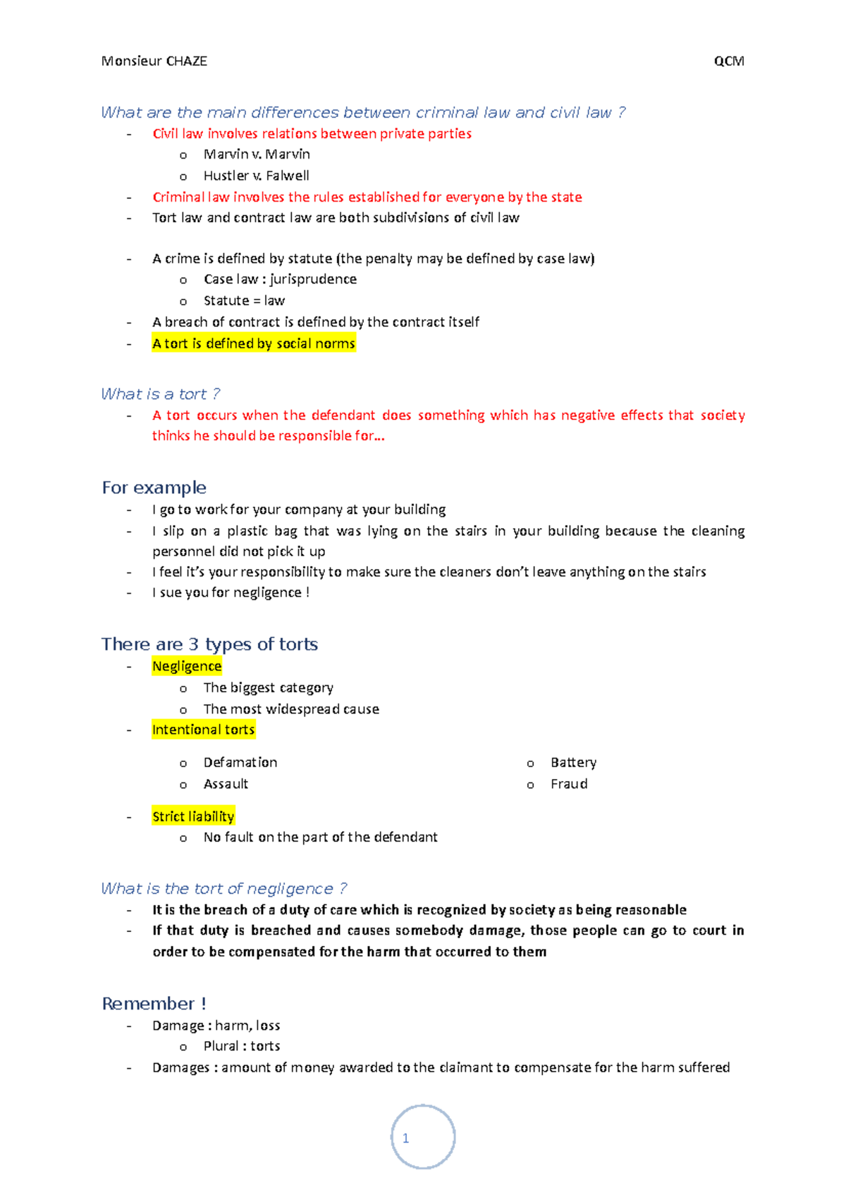 Introduction to Civil Law - What are the main differences between ...