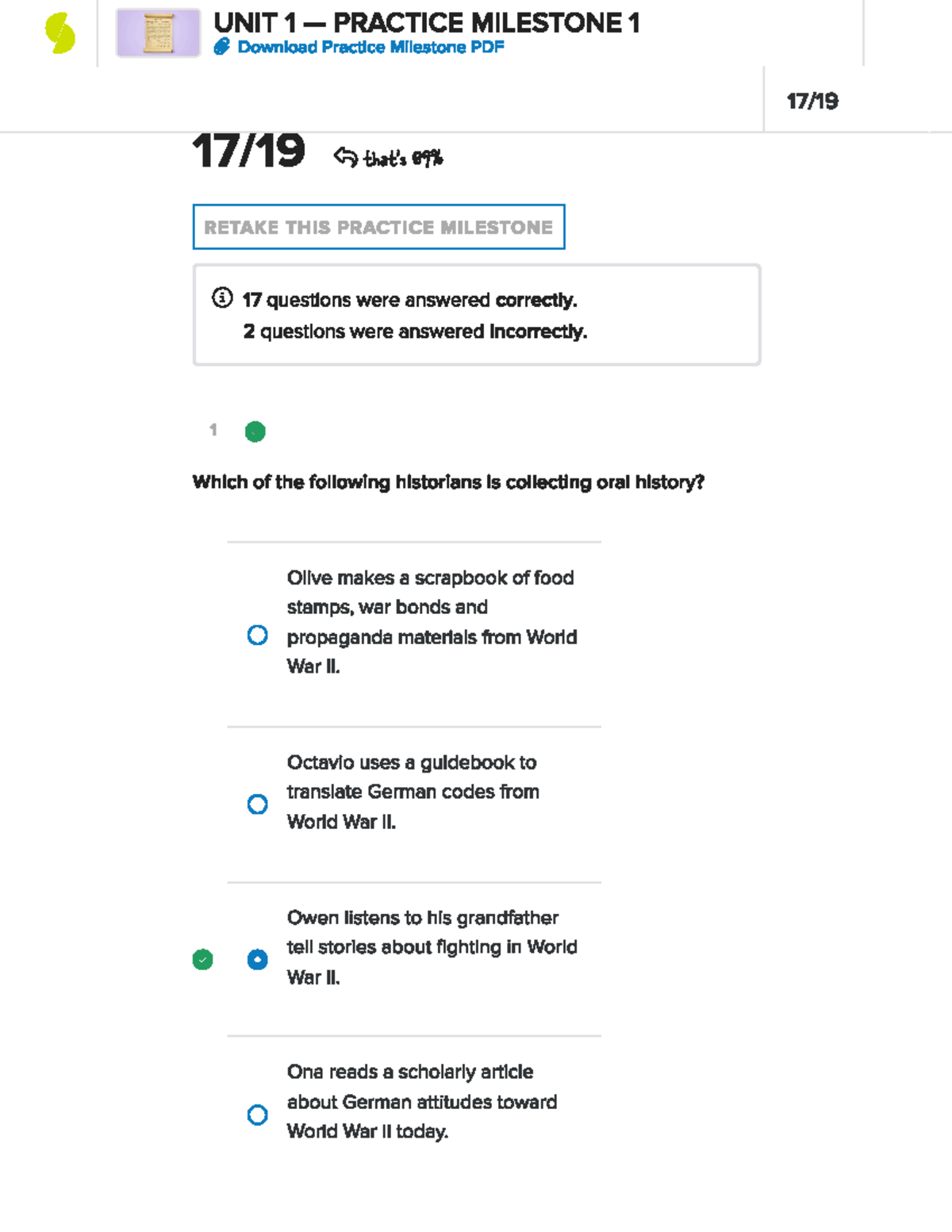 Practice Milestone 1 Unit 1 Answers - Art 102 - Studocu